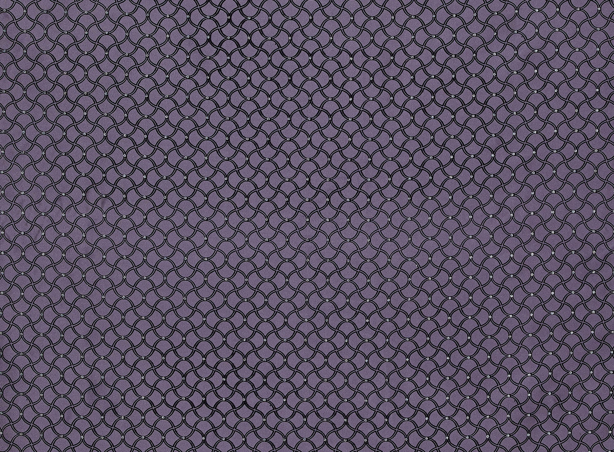 Zelouf Allover Curve Grid Flock W/glitter Dot On Iri. Org. , Sewing, DIY, Crafts Fabric by the ...
