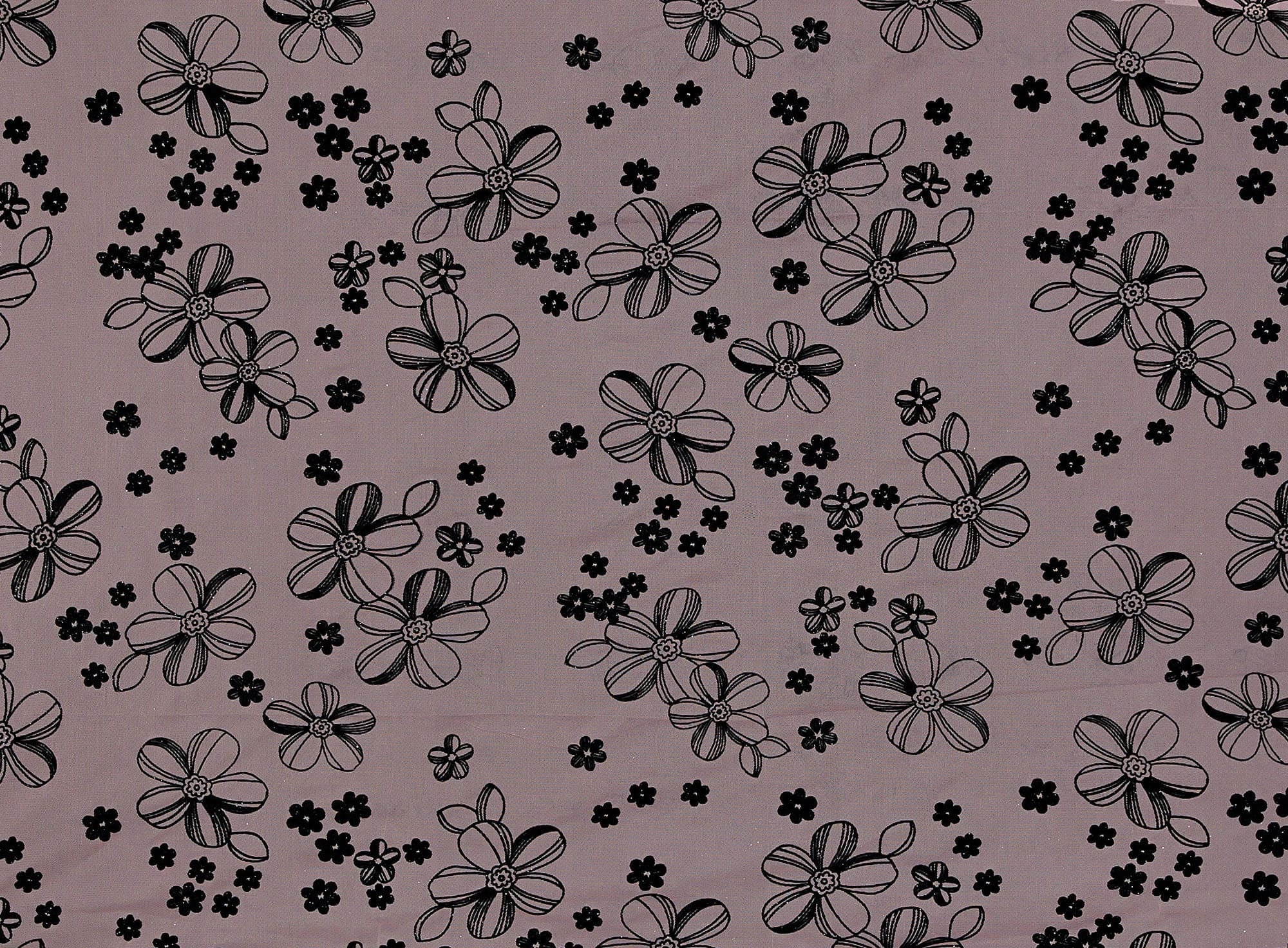 Zelouf Allover Floral Flock With Mixed Glitter On Tulle , Sewing, DIY ...