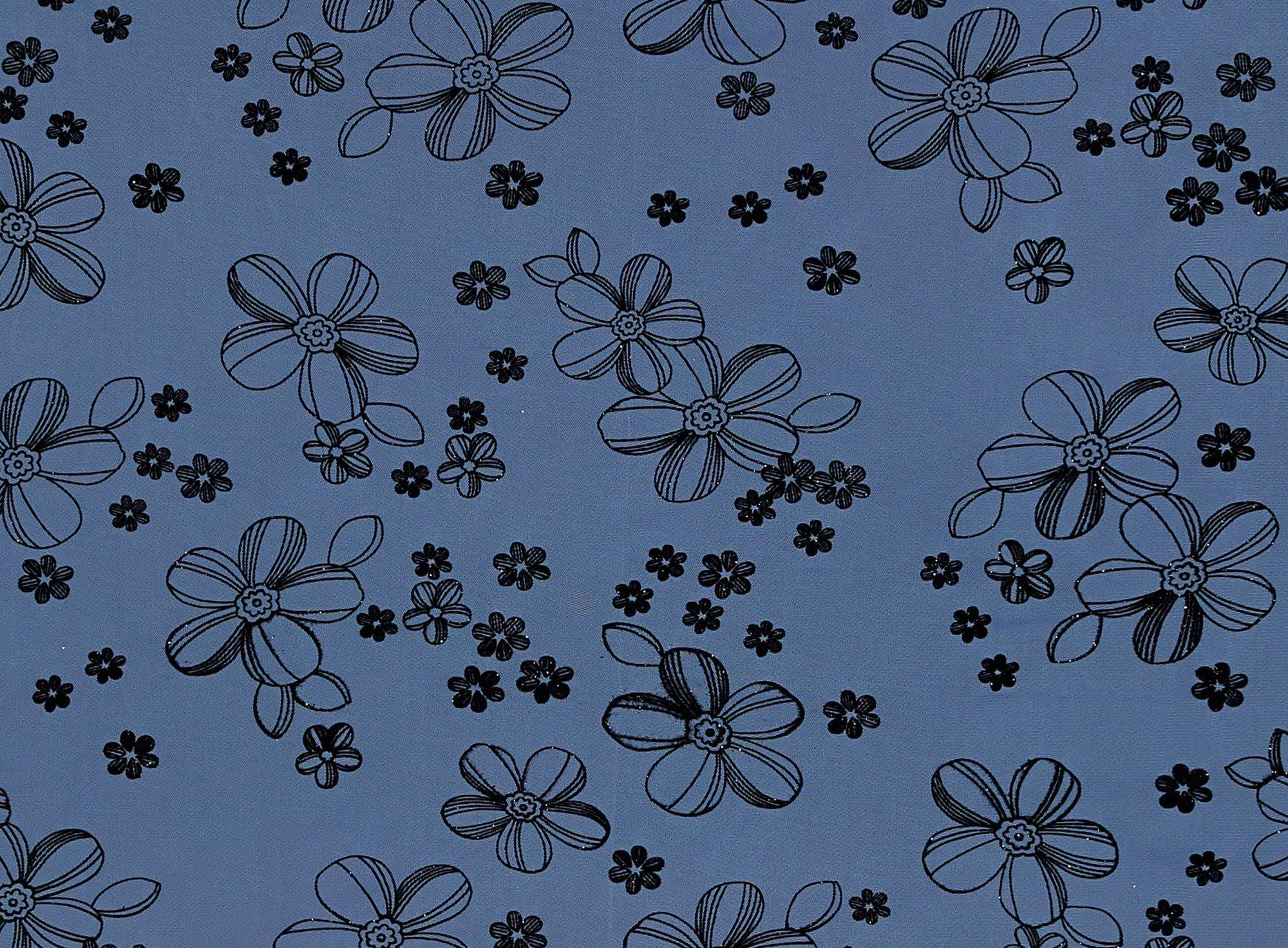 Zelouf Allover Floral Flock With Mixed Glitter On Tulle , Sewing, DIY ...