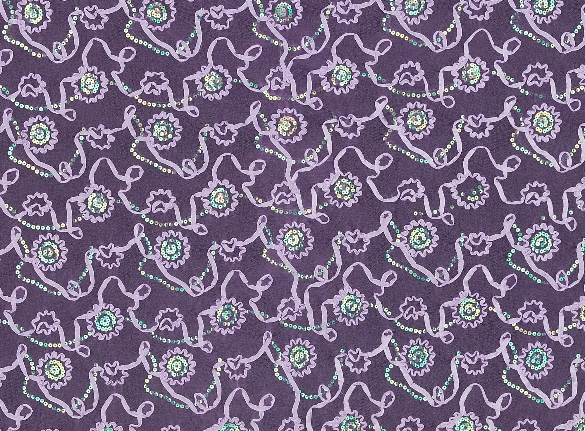 Zelouf Allover Flower Sutash And Sequins On Tulle , Sewing, DIY, Crafts ...