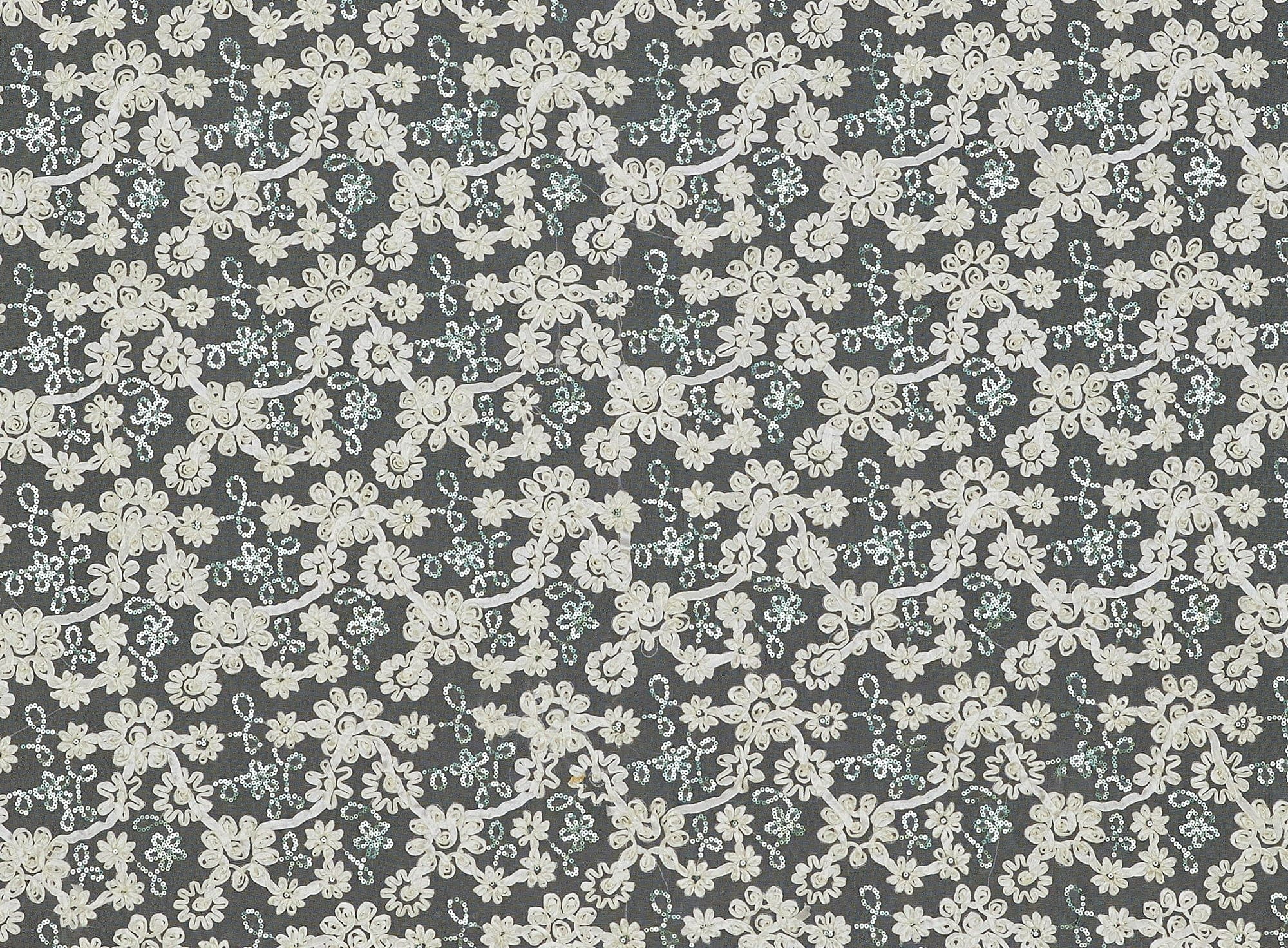 Zelouf Allover Flower Sutash And Sequins On Tulle , Sewing, DIY, Crafts ...