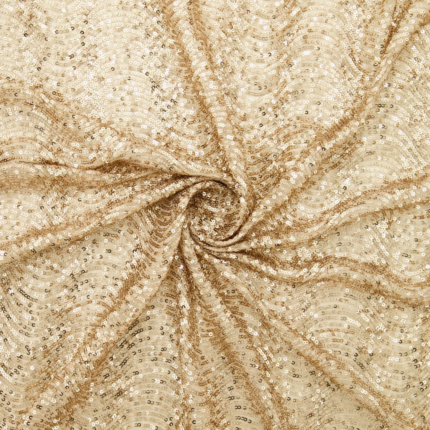 Zelouf Allover Wavy Sequin , Sewing, DIY, Crafts Fabric by the Yard ...