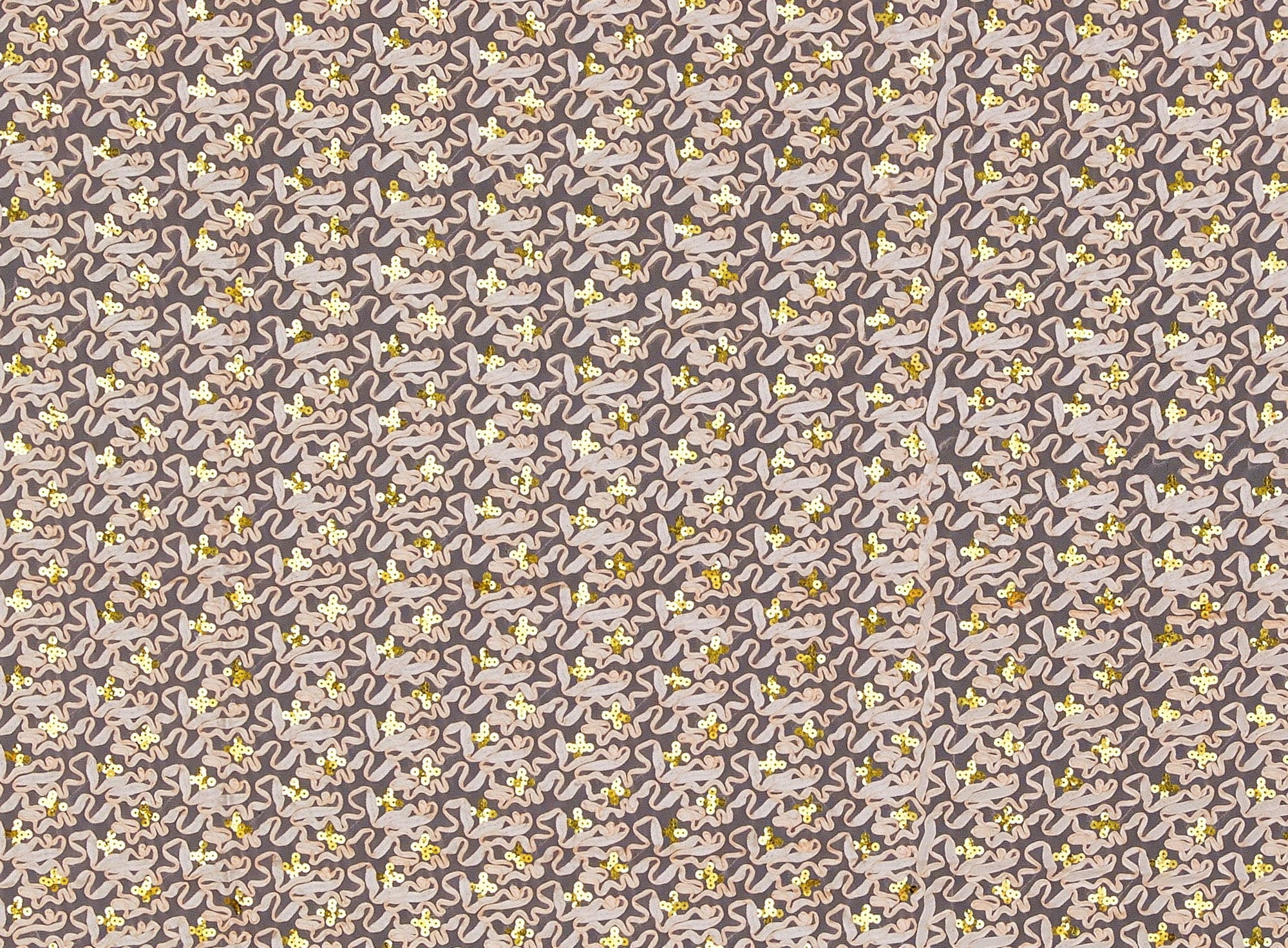 Zelouf Allover Wavy Sutash And Spotted Sequins On Tulle , Sewing, DIY ...