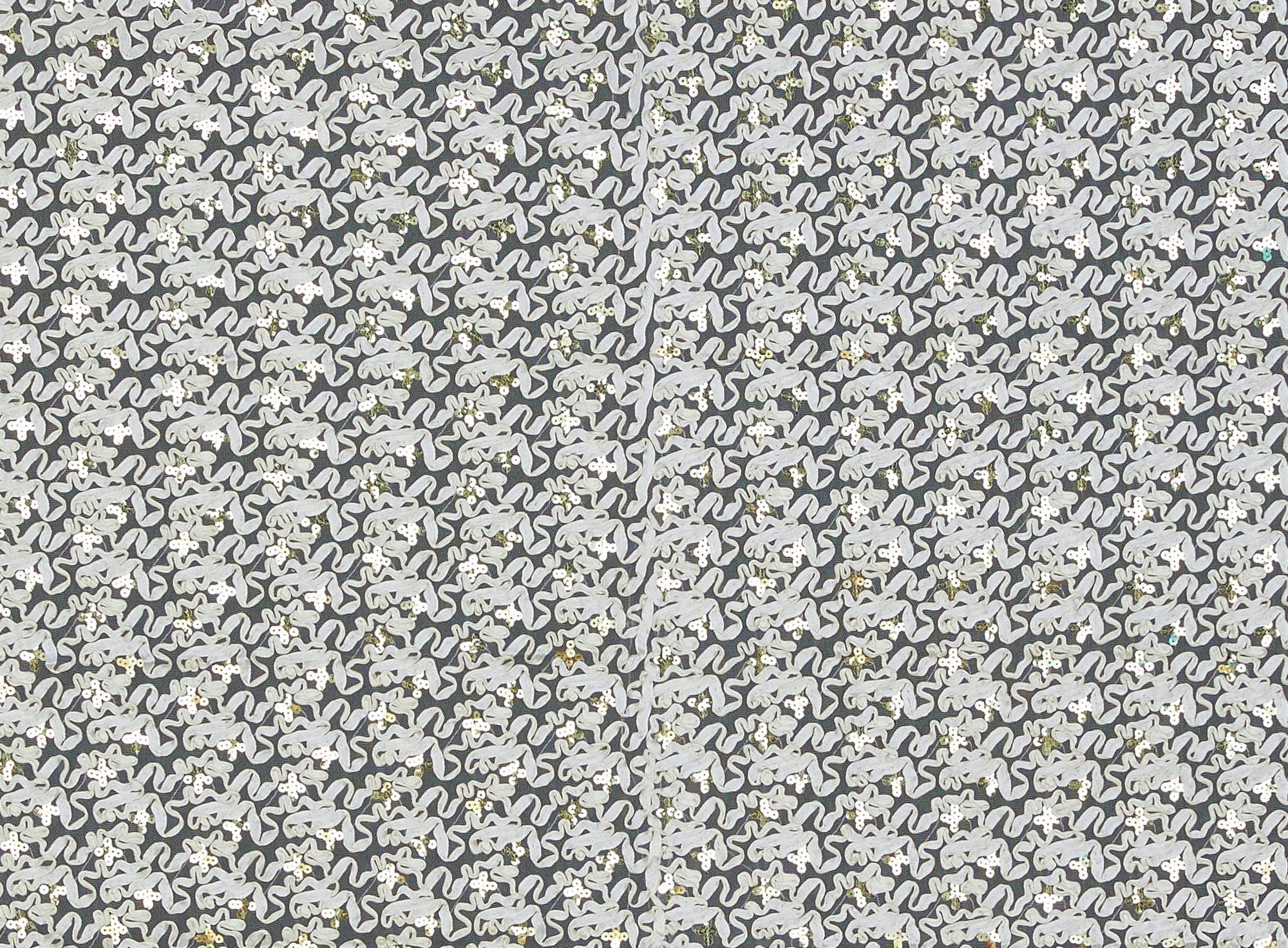 Zelouf Allover Wavy Sutash And Spotted Sequins On Tulle , Sewing, DIY ...