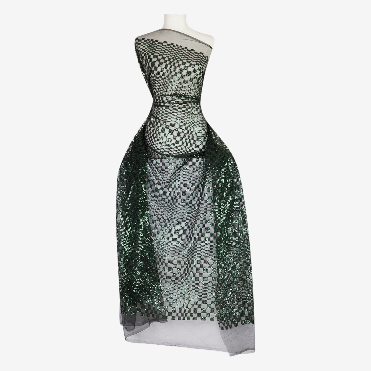 Zelouf Amor Sequin Checker Mesh , Sewing, DIY, Crafts Fabric by the ...