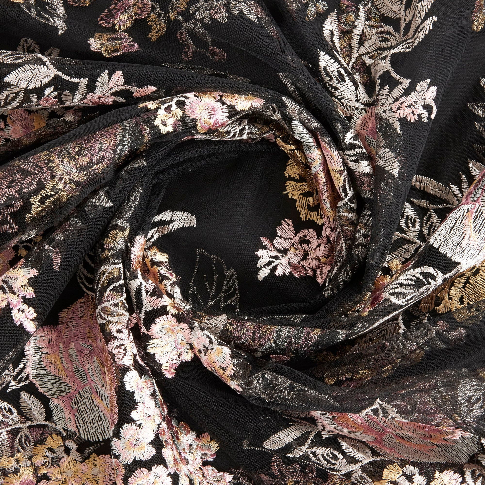 Zelouf Angelica Floral Embroidery Mesh , Sewing, DIY, Crafts Fabric by ...