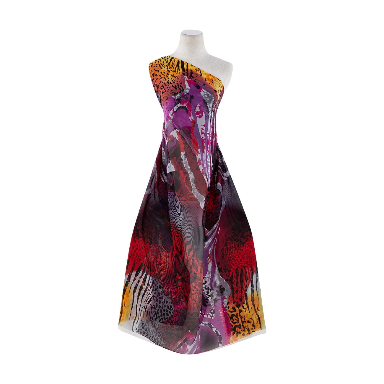 Zelouf Animal Print On High Multi Chiffon , Sewing, DIY, Crafts Fabric ...