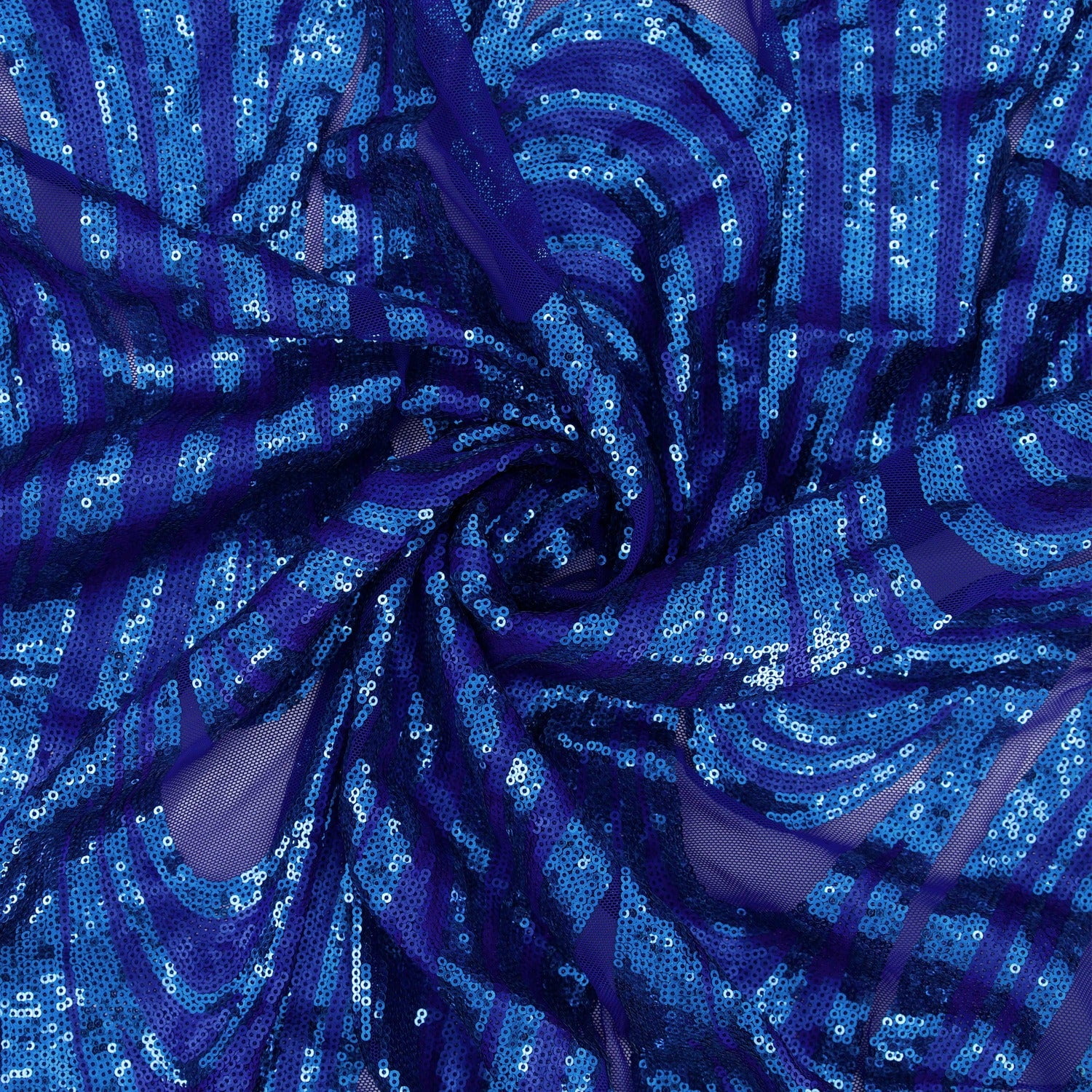 Zelouf Anya Wave Sequins On Stretch Mesh , Sewing, DIY, Crafts Fabric ...
