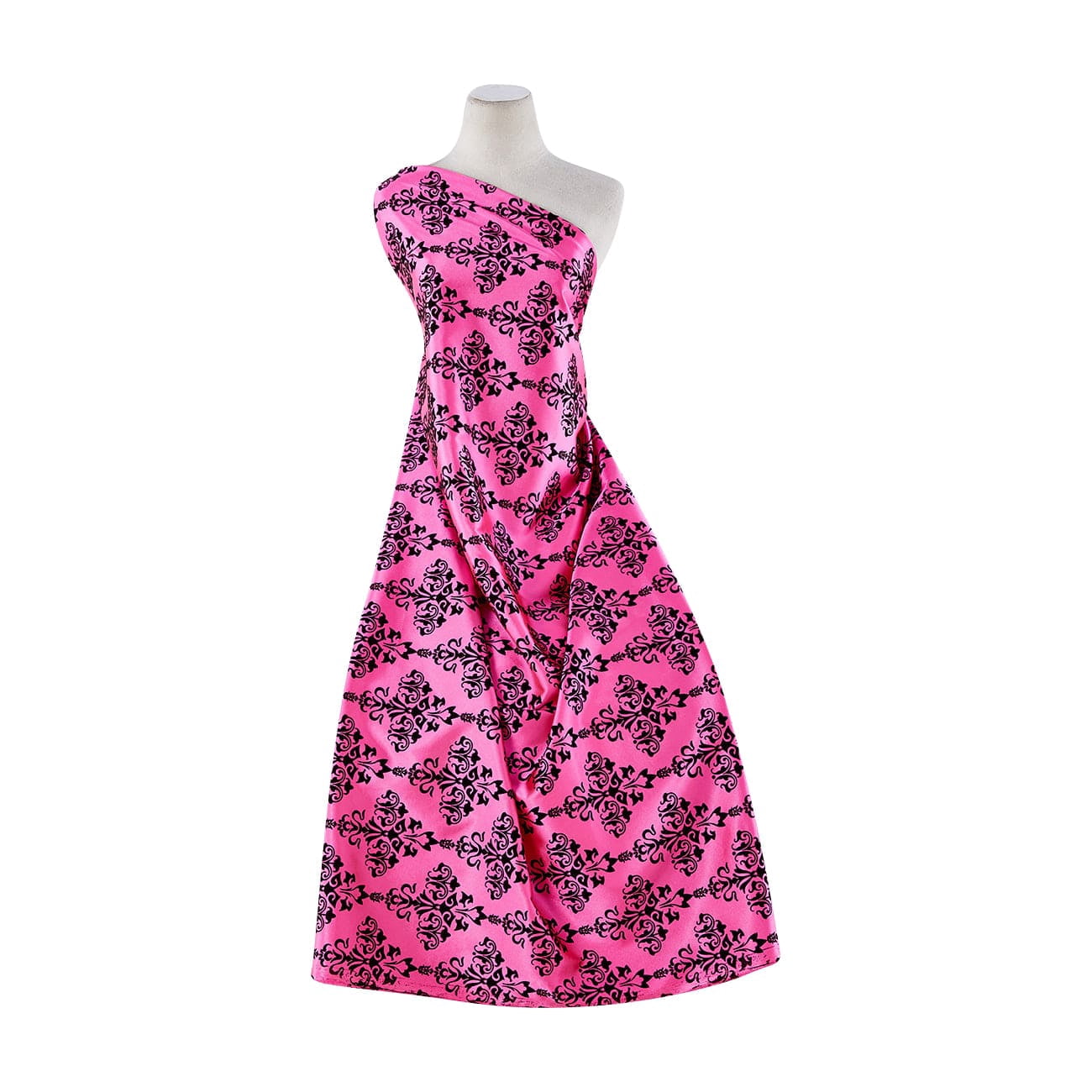 Zelouf Ashley Charmesue Solid W/black Flocked , Sewing, DIY, Crafts ...