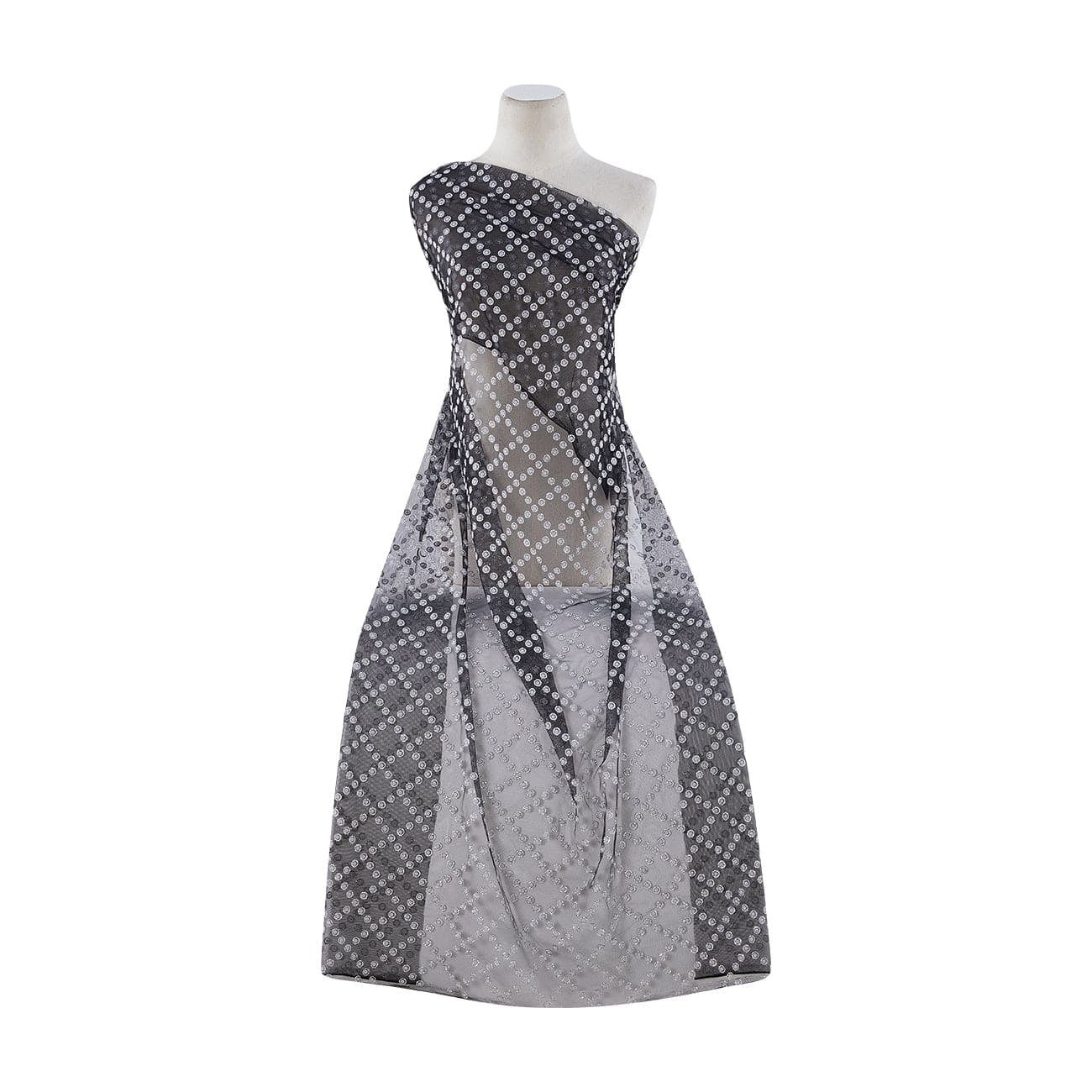 Zelouf Bias Check Dots Flock W/edge Glitter On Tulle , Sewing, DIY ...