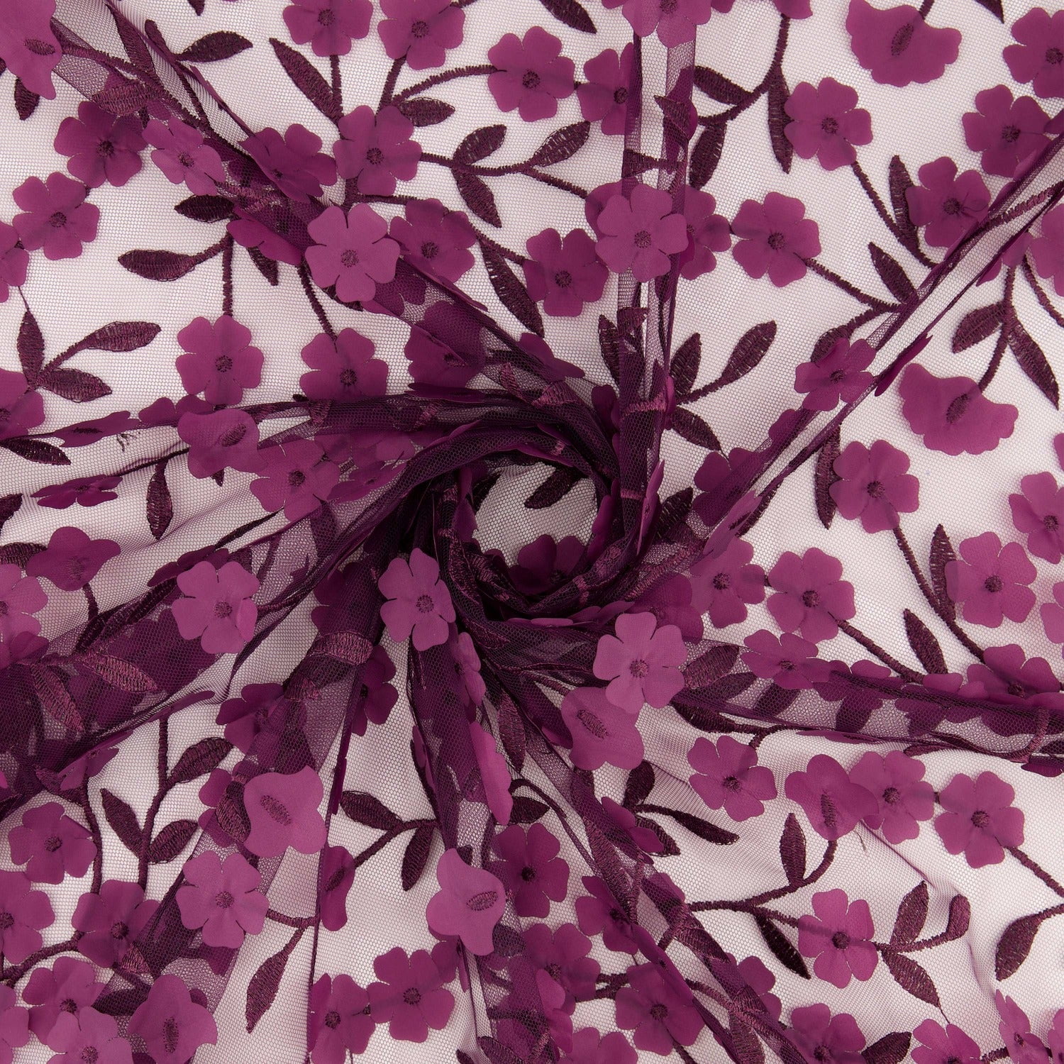 Zelouf Caryn 3D Flower Embroidery Mesh , Sewing, DIY, Crafts Fabric by ...