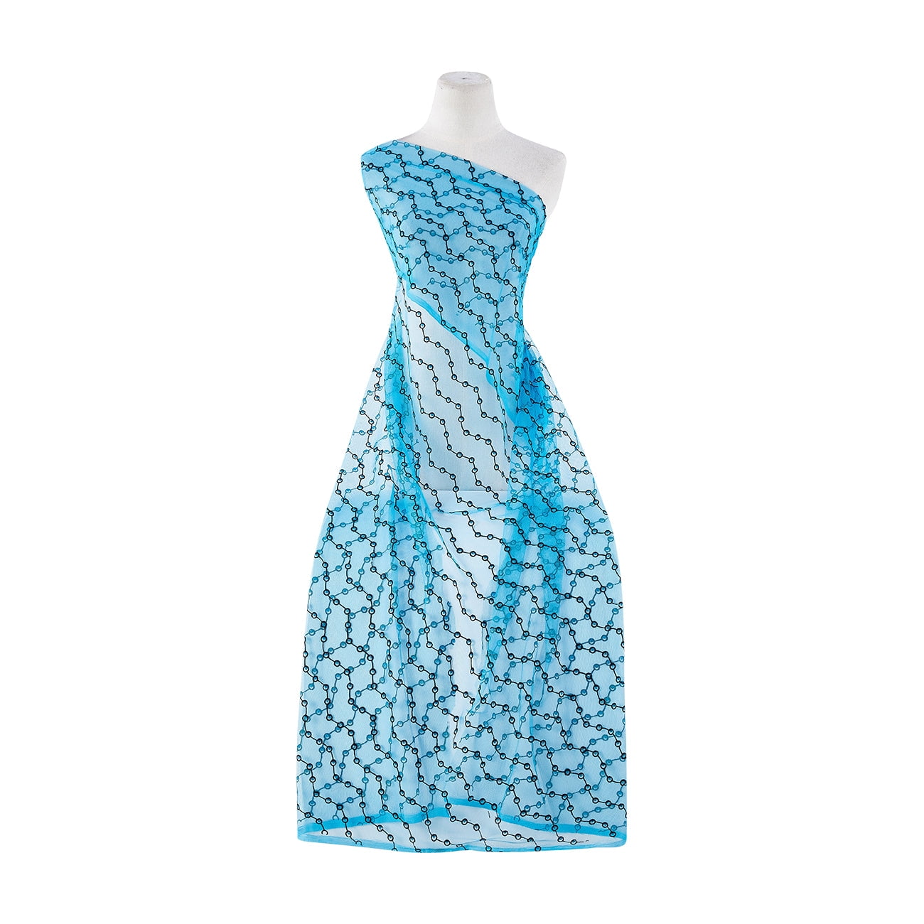 Zelouf Chain Flock With Glitter On Tulle , Sewing, DIY, Crafts Fabric ...