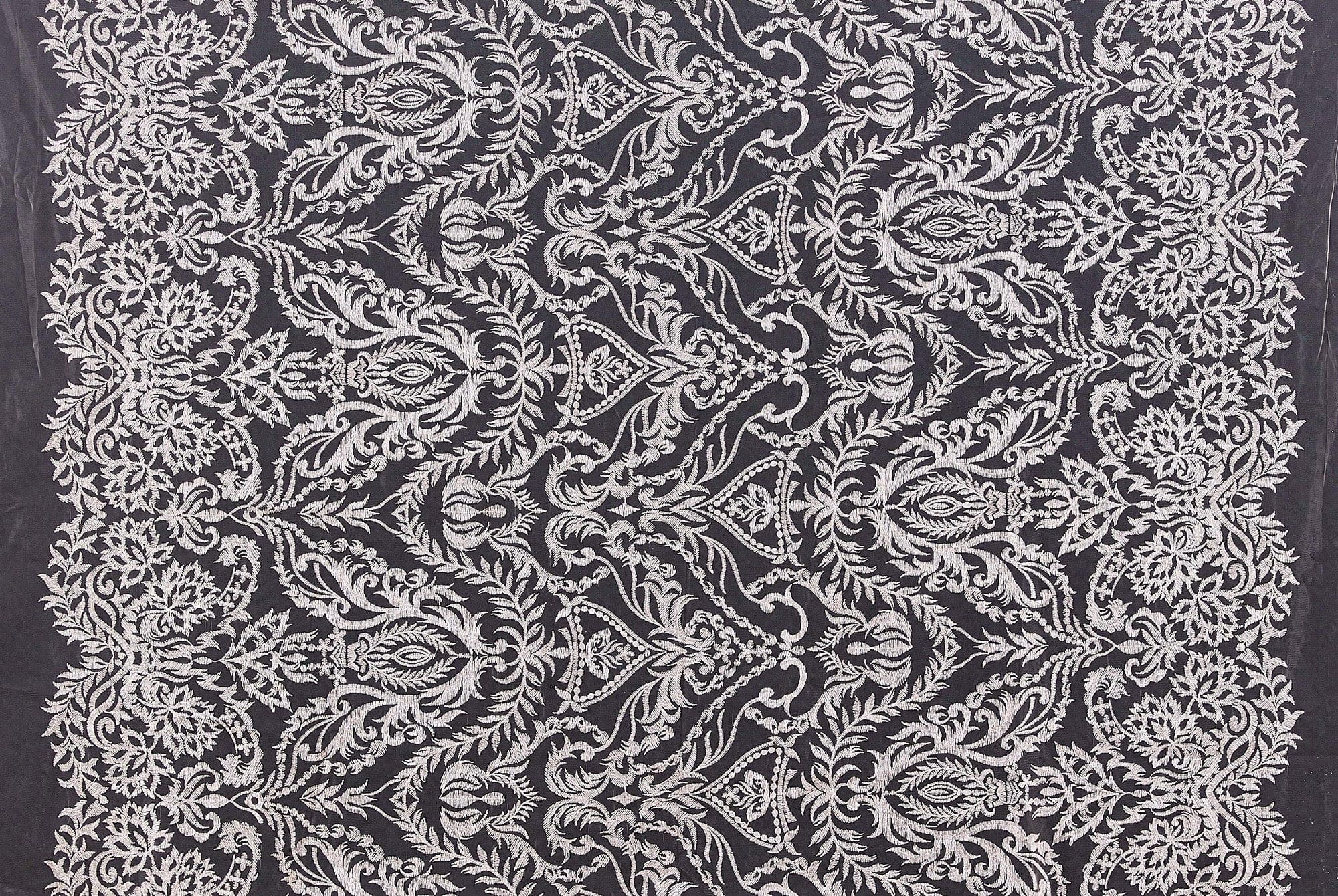 Zelouf Chant Floral Metallic Yarn Embroidery On Mesh , Sewing, DIY ...