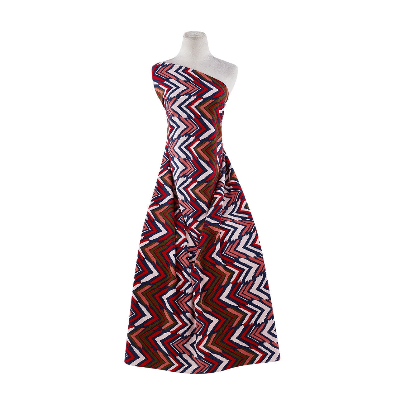 Zelouf Chevron Print On Maven Crepe Knit , Sewing, DIY, Crafts Fabric ...