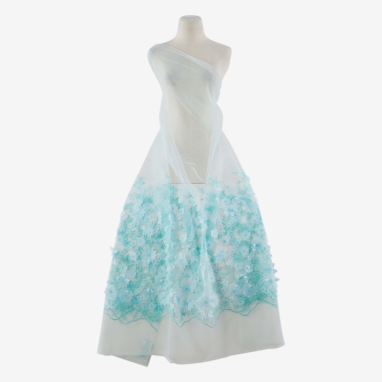 Zelouf Choux 3D Floral Single Border Mesh , Sewing, DIY, Crafts Fabric ...