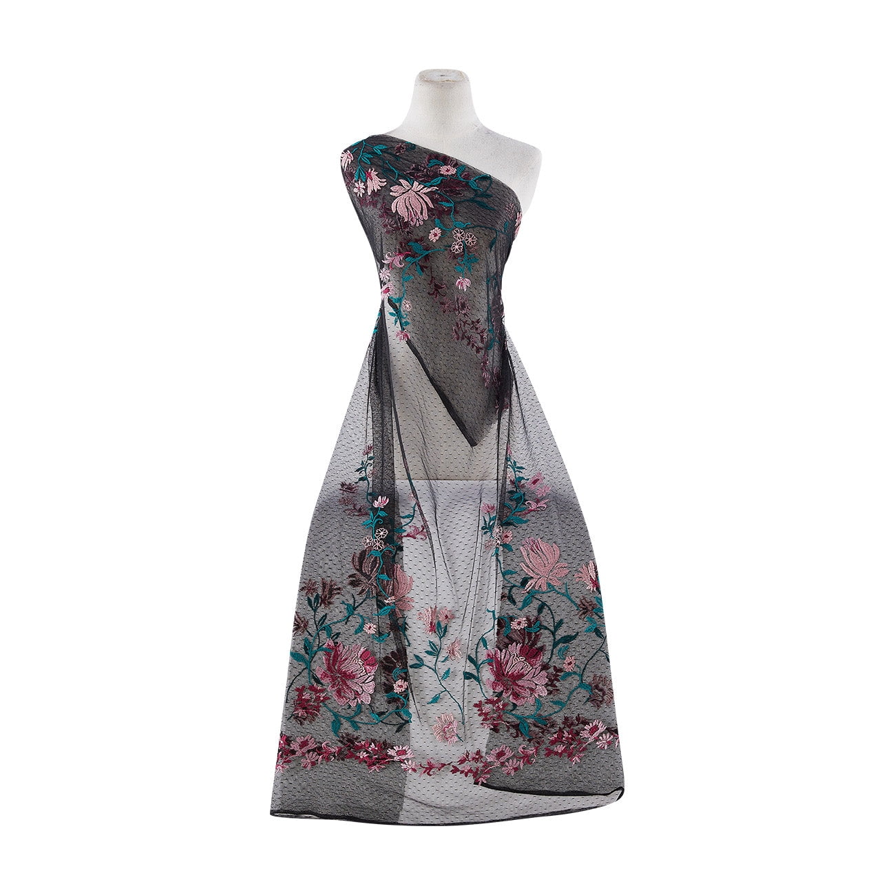 Zelouf Coco Floral Border Embroidery , Sewing, DIY, Crafts Fabric by ...