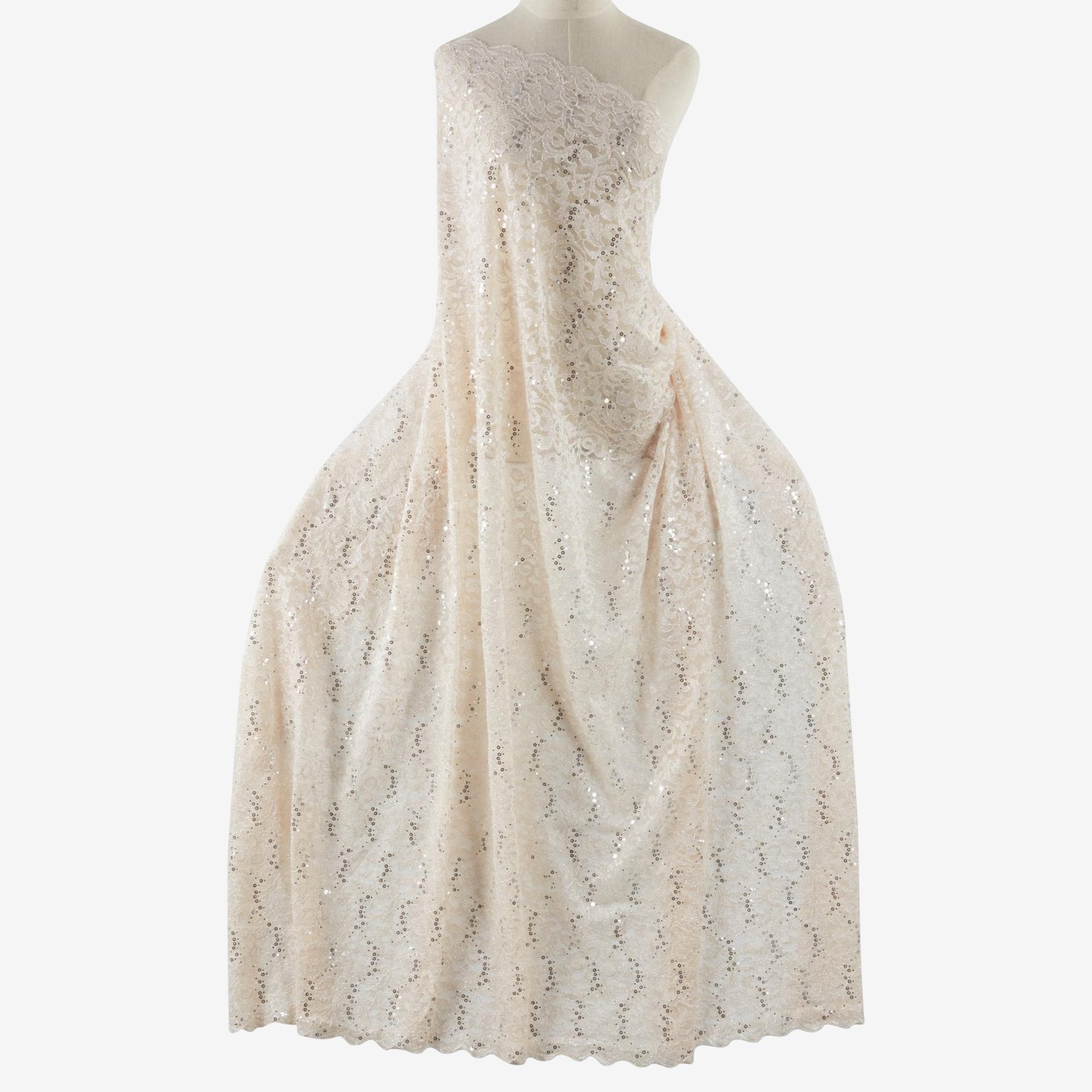 Zelouf Coco Stoney Lace Glitter Trans , Sewing, DIY, Crafts Fabric by ...