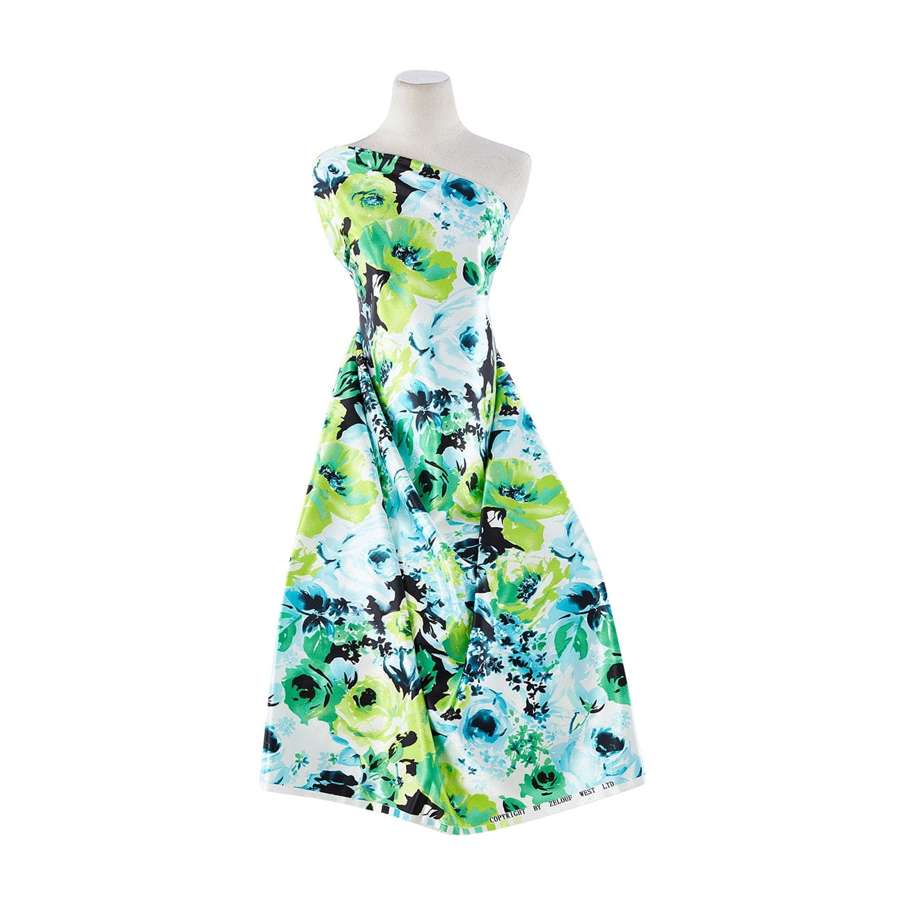 Zelouf Danielle Stretch Satin Print , Sewing, DIY, Crafts Fabric by the ...