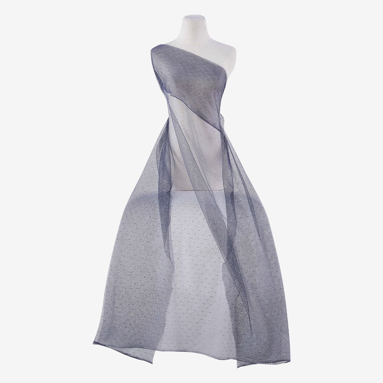 Zelouf Diana Metallic Dot Mesh , Sewing, DIY, Crafts Fabric by the Yard, Navy/sil, 20 Yard ...