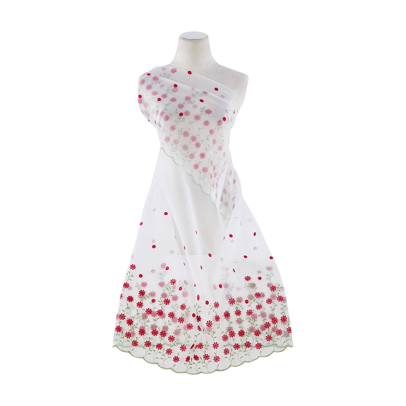 Zelouf Double Border Daisy & Dots Embroidery Cut Scallop , Sewing, DIY ...