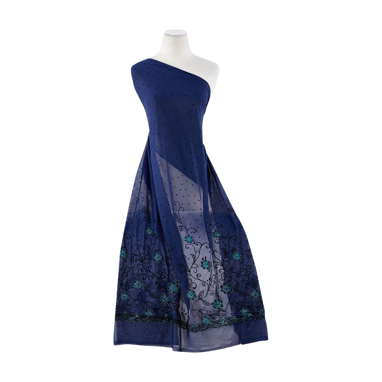 Zelouf Double Border Flock With Dot Glitter On Mjc , Sewing, DIY ...