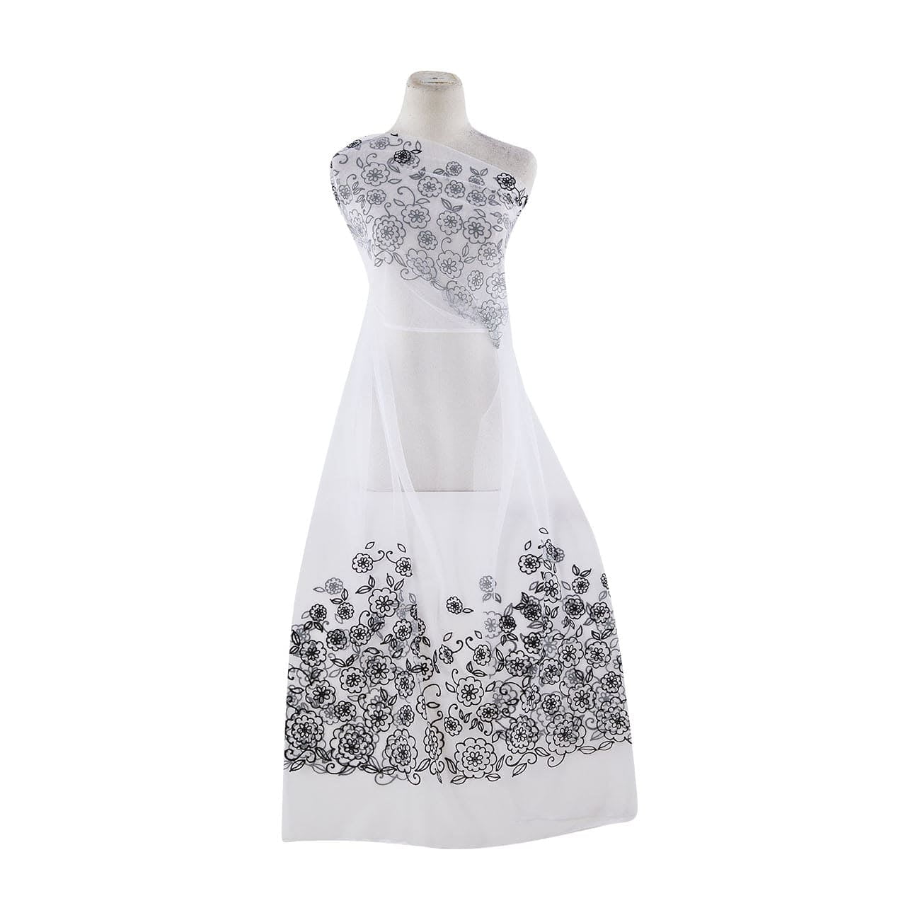 Zelouf Double Border Flock With Mixed Glitter On Tulle , Sewing, DIY ...