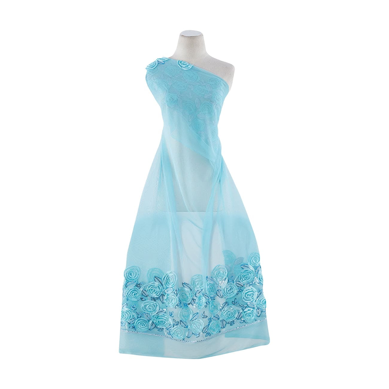 Zelouf Double Border Rose Ribbon Sutash W/ Seq On Tulle , Sewing, DIY ...