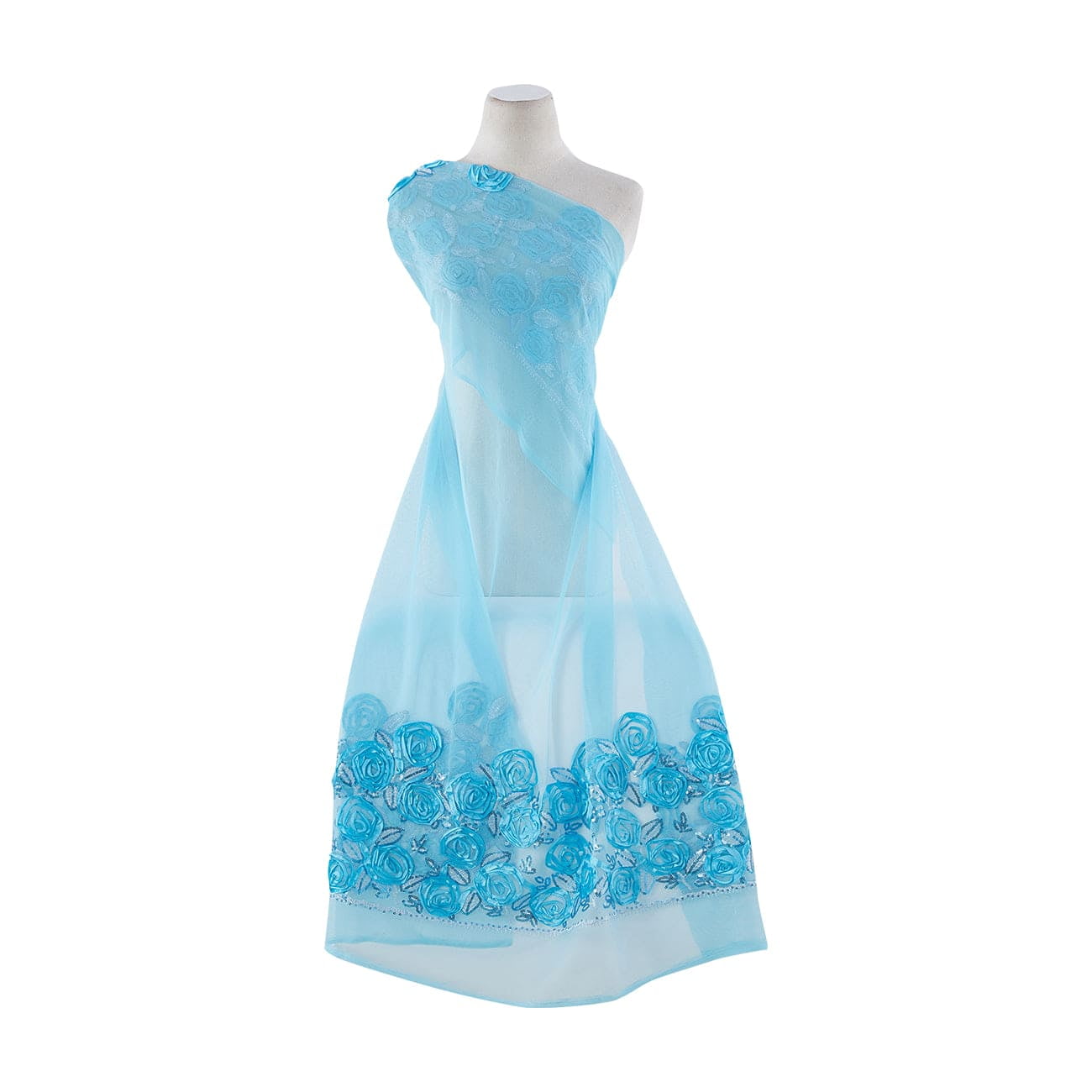 Zelouf Double Border Rose Ribbon Sutash W/ Seq On Tulle , Sewing, DIY ...
