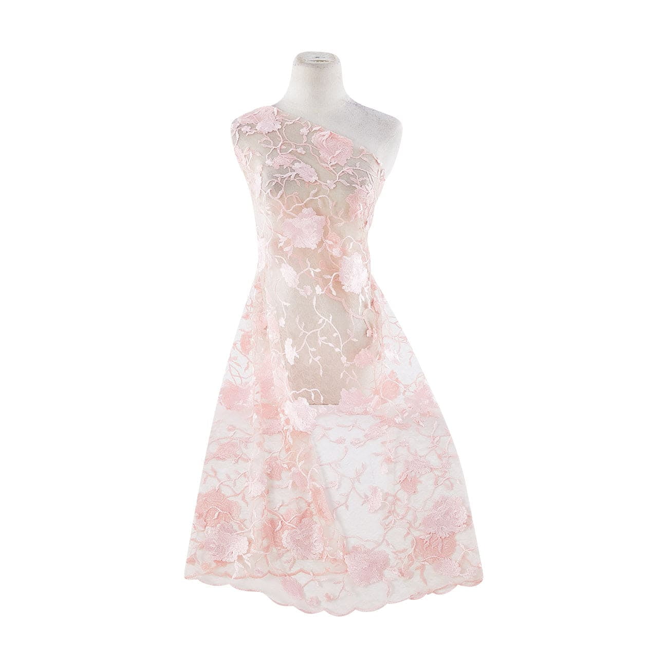 Zelouf Enita Embroidered Floral On Mesh , Sewing, DIY, Crafts Fabric by the Yard, Blush Muse, 50 ...