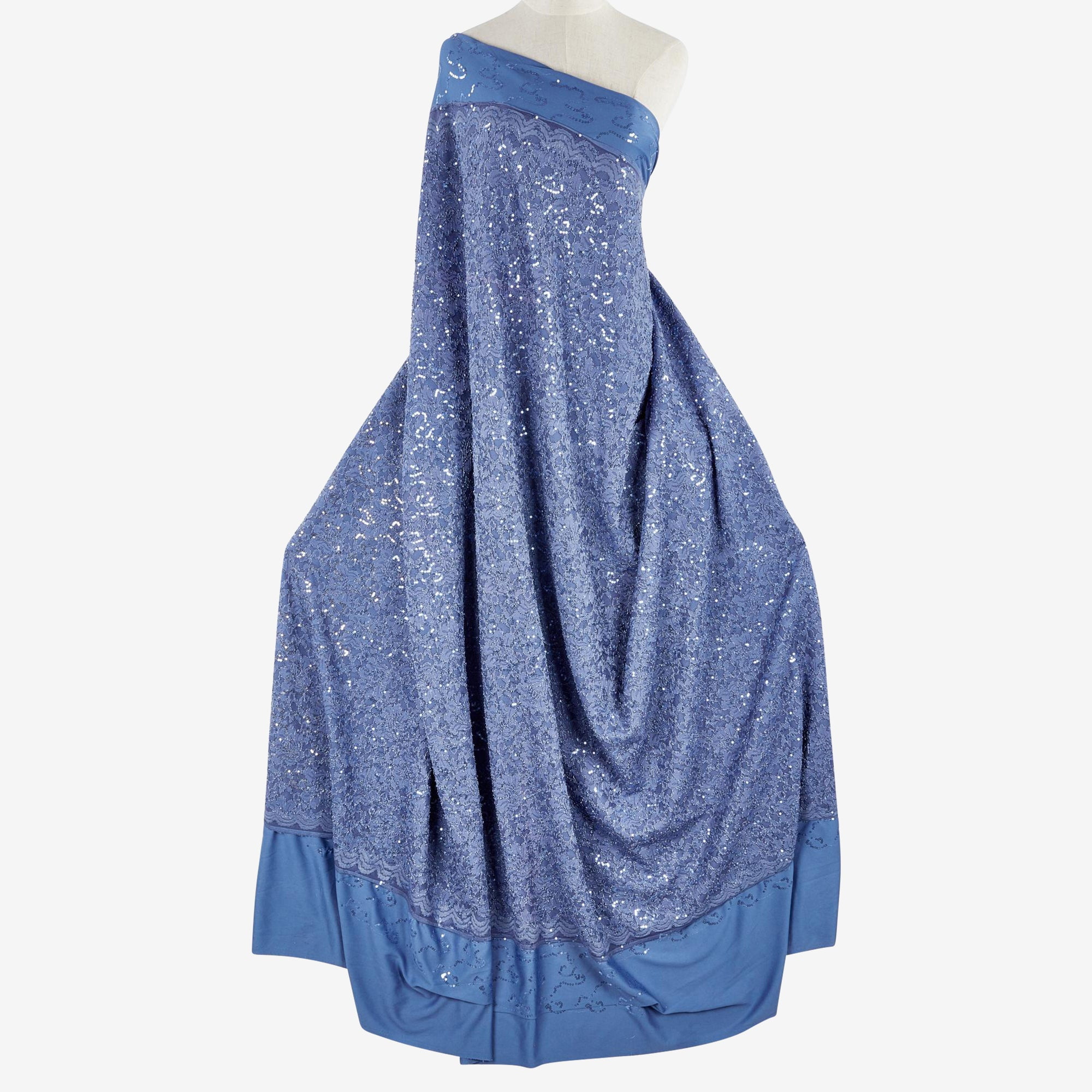 Zelouf Ethel Sequin Embroidery Bonded Lace , Sewing, DIY, Crafts Fabric ...