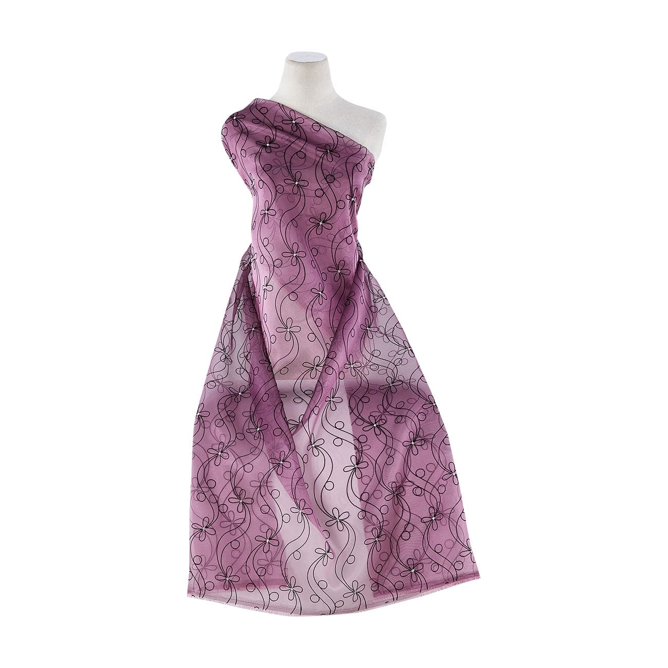 Zelouf Flock W/glitter Hologram On Organza , Sewing, DIY, Crafts Fabric ...