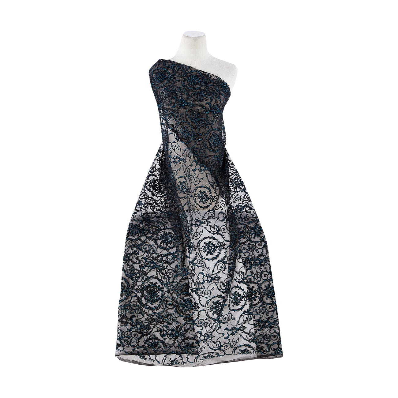 Zelouf Flock With Outline Glitter On Tulle , Sewing, DIY, Crafts Fabric ...