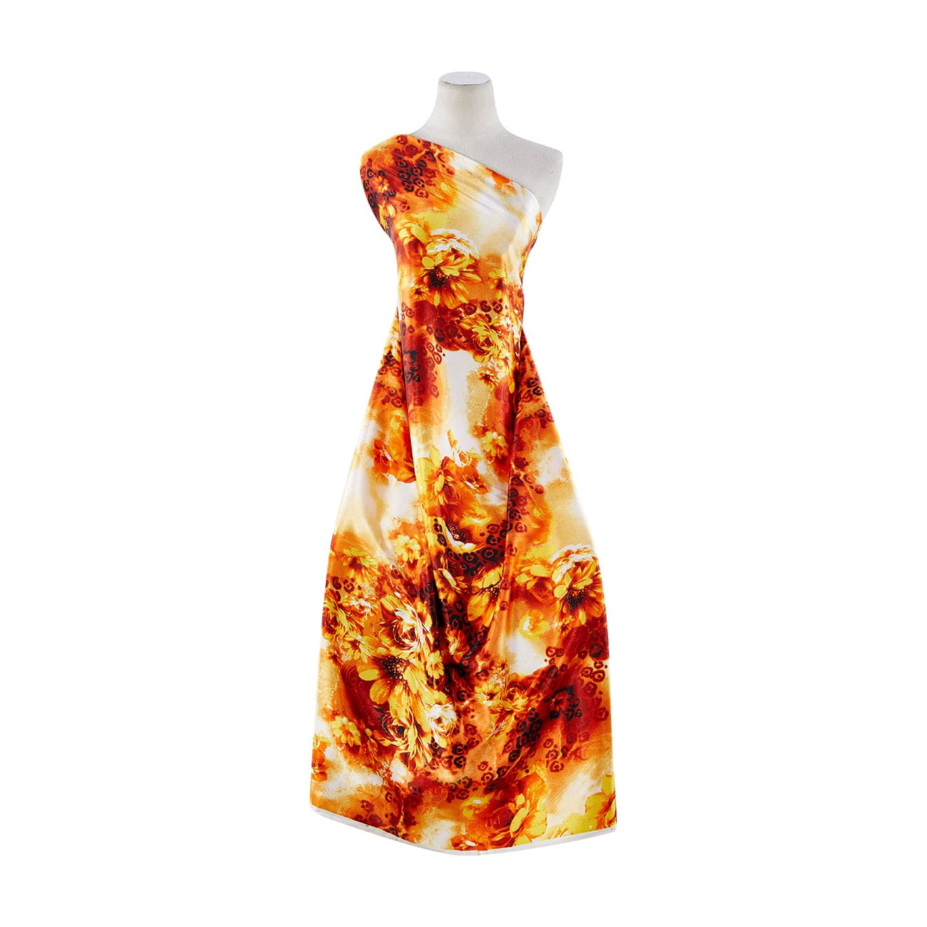 Zelouf Floral Cheetah Print On Charmeuse , Sewing, DIY, Crafts Fabric ...