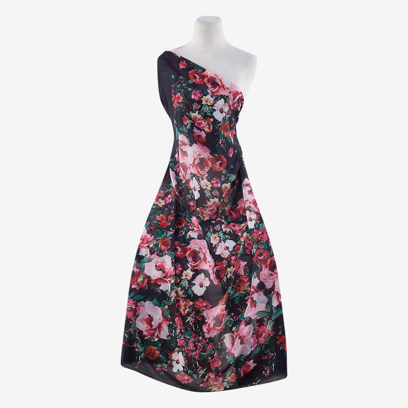 Zelouf Fresh Garden Roses Print Chiffon , Sewing, DIY, Crafts Fabric by ...