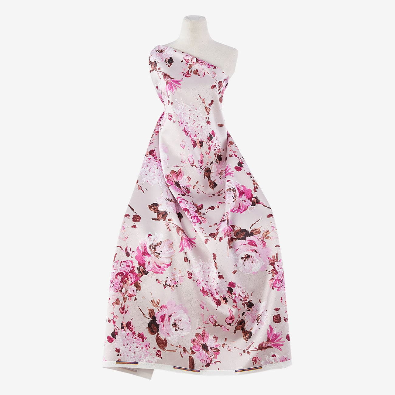 Zelouf Gina Floral Print Dot Foil Mikado , Sewing, DIY, Crafts Fabric ...