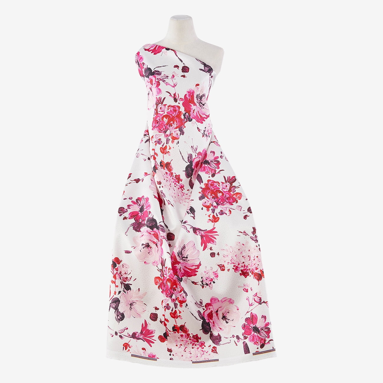 Zelouf Gina Floral Print Dot Foil Mikado , Sewing, DIY, Crafts Fabric ...