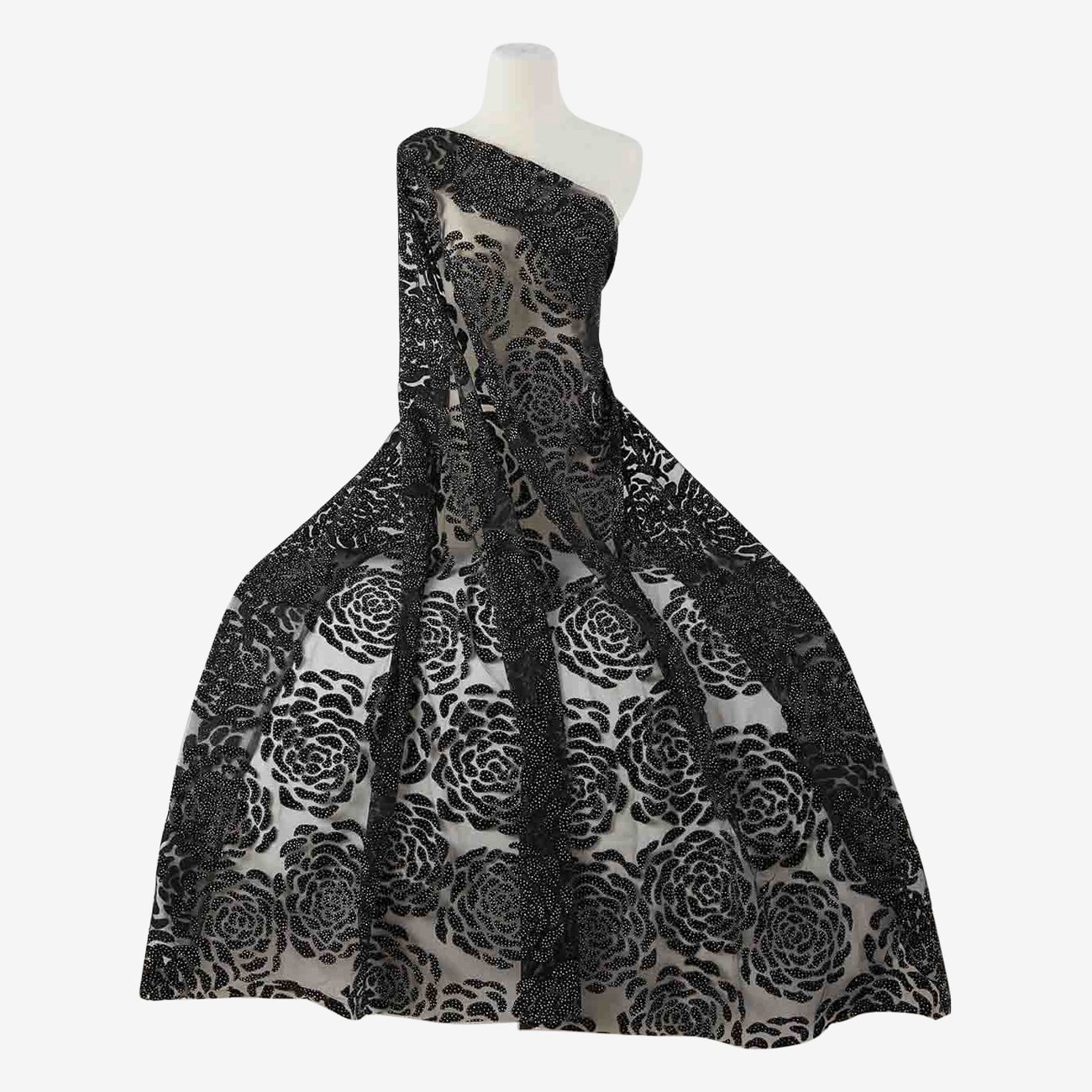 Zelouf Glitter Flock Rose Mesh , Sewing, DIY, Crafts Fabric by the Yard ...