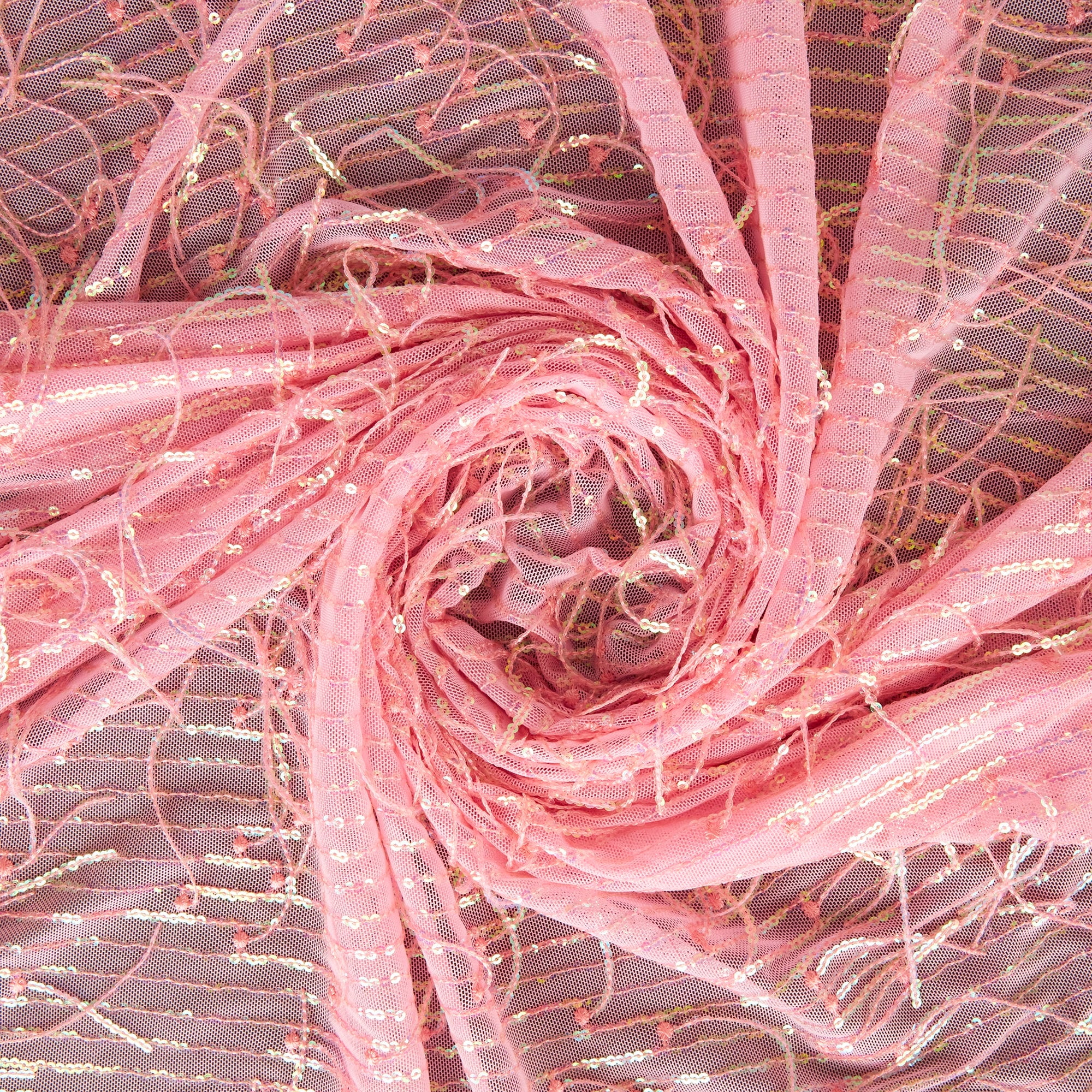Zelouf Gloria Fringe Irid Sequin Mesh , Sewing, DIY, Crafts Fabric by ...