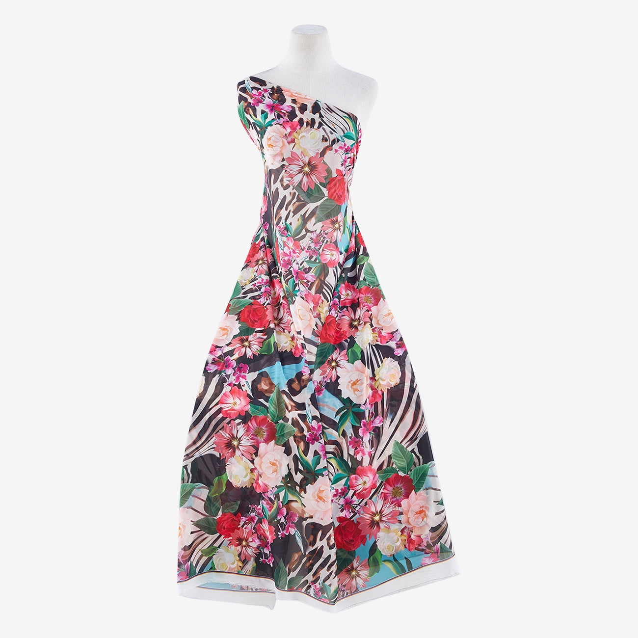 Zelouf Heather Animal Floral Print Chiffon , Sewing, DIY, Crafts Fabric ...