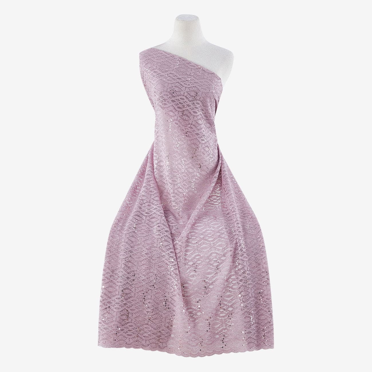 Zelouf Jorja Glitter Trans Scallop Lace , Sewing, DIY, Crafts Fabric by ...