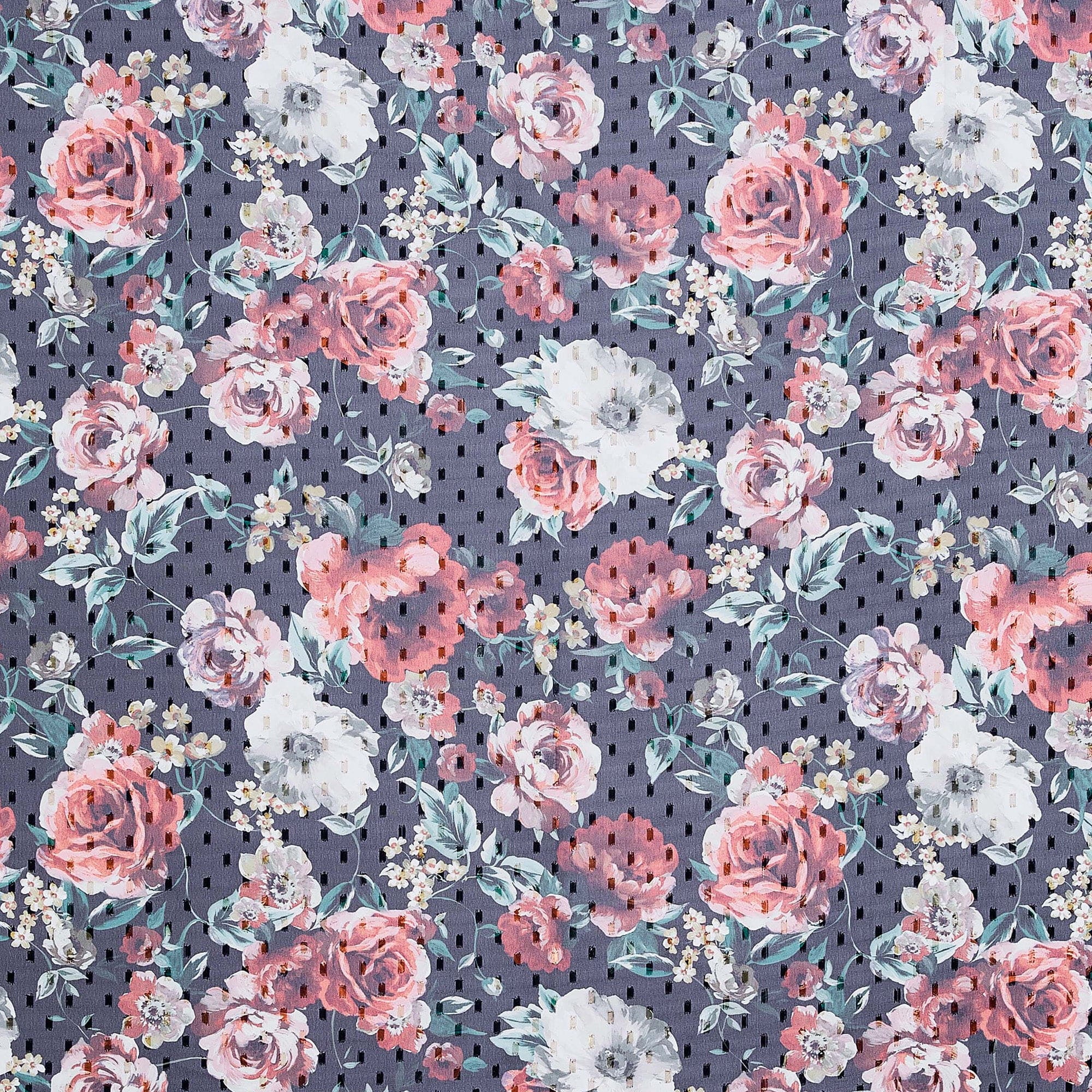 Zelouf Josalyn Floral Print Lurex Chiffon , Sewing, DIY, Crafts Fabric ...