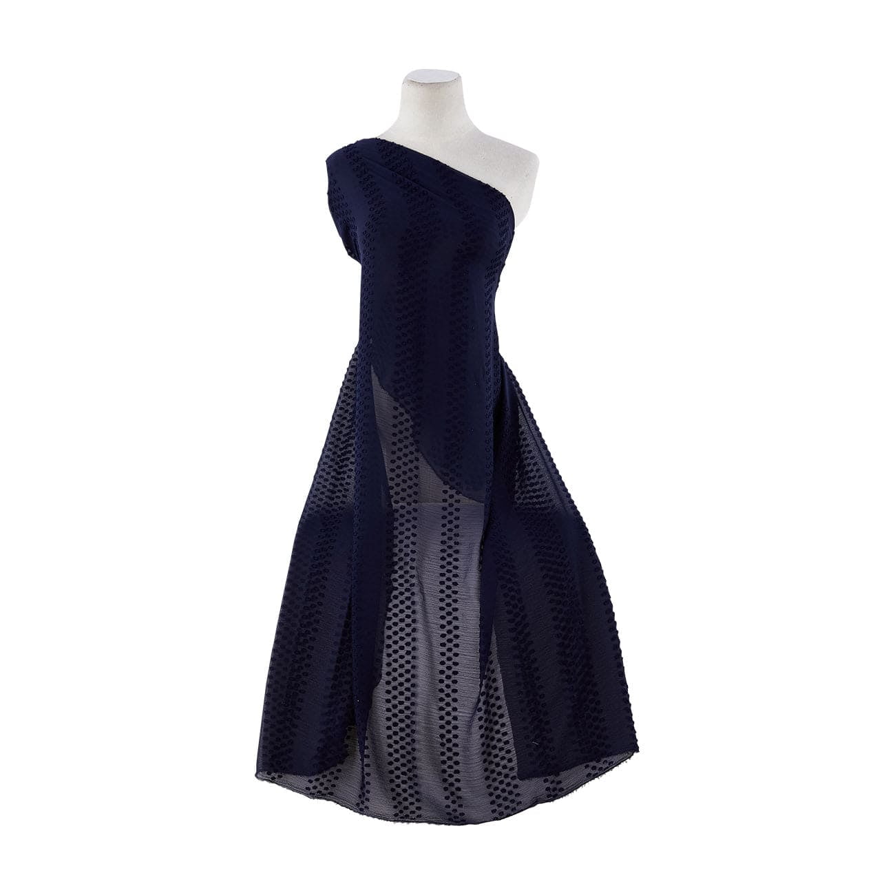 Zelouf Jude Striped Clipped Dot Chiffon , Sewing, DIY, Crafts Fabric by ...