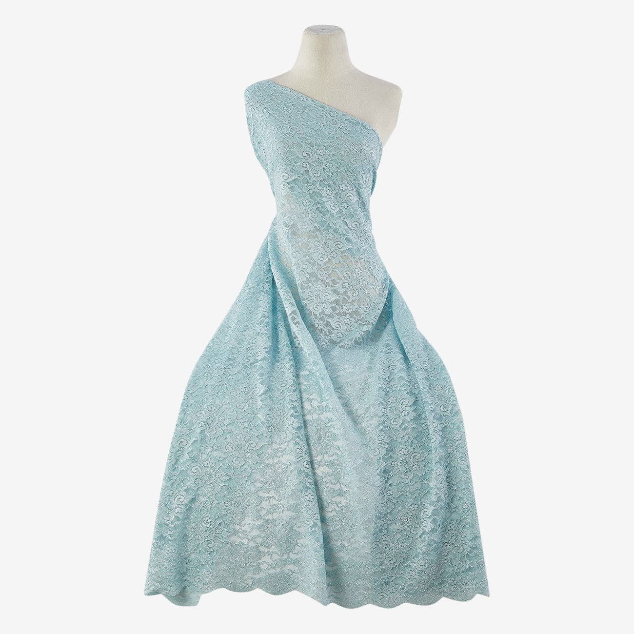 Zelouf Laurel Floral Scallop Glitter Lace , Sewing, DIY, Crafts Fabric ...