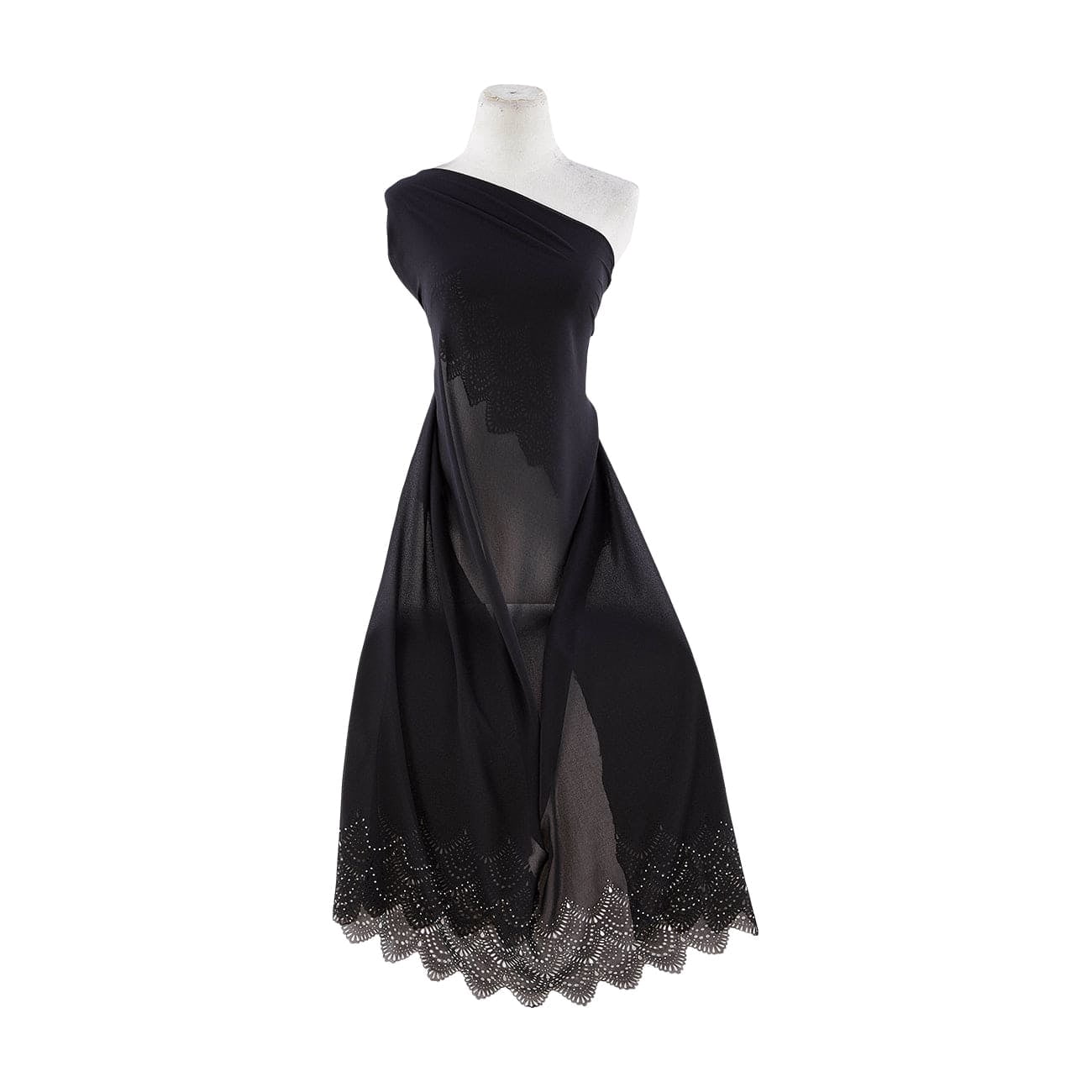 Zelouf Lazor Cut Studded Pearl Silk Chiffon Double Border , Sewing, DIY ...