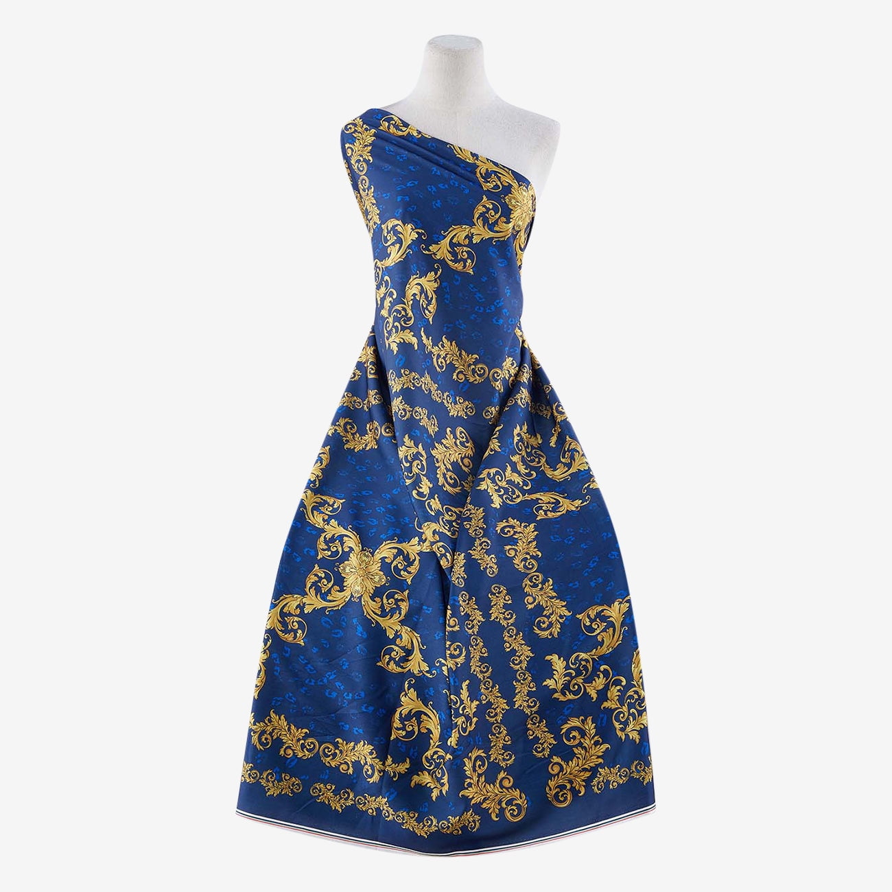 Zelouf Leopard Scroll Hammered Satin , Sewing, DIY, Crafts Fabric by ...