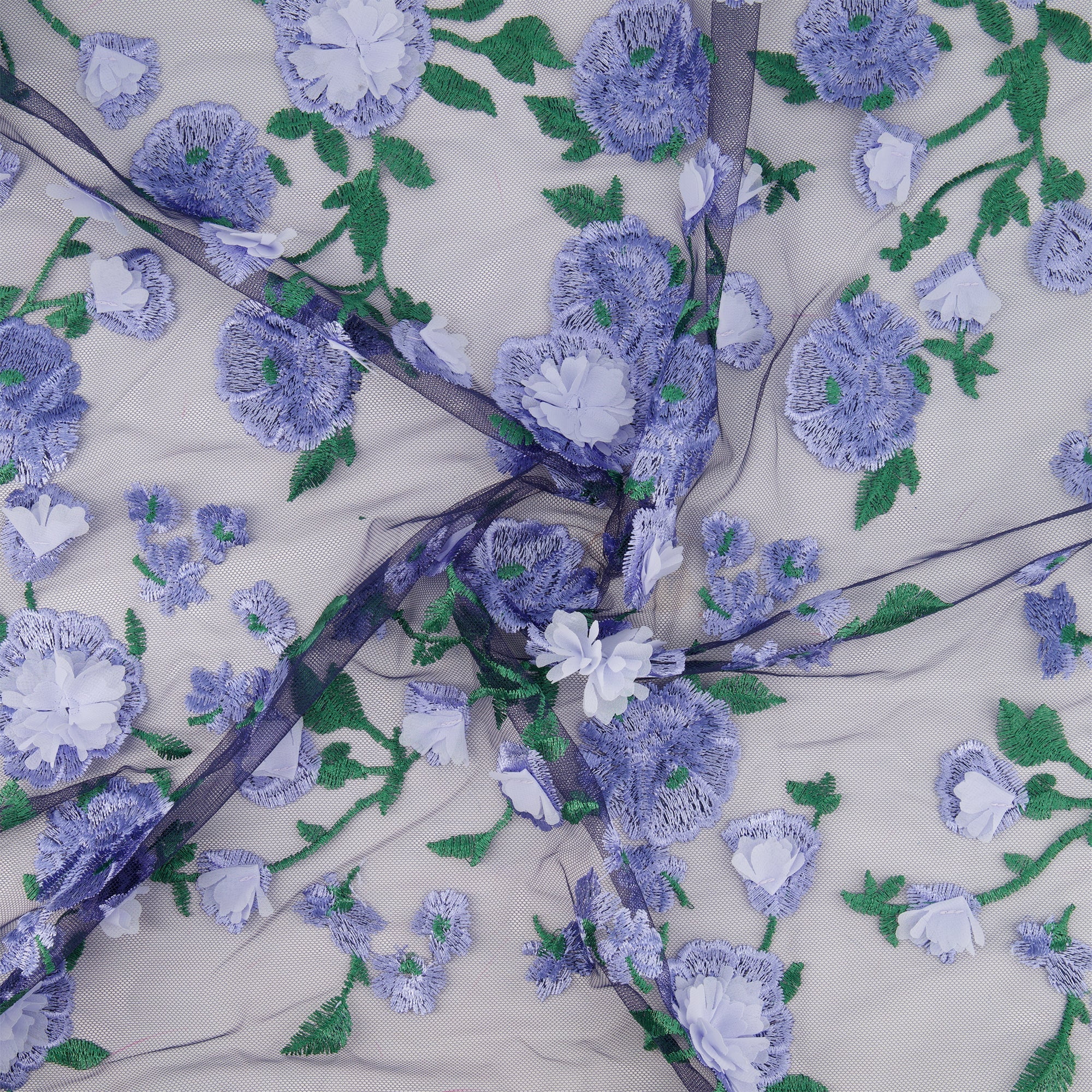 Zelouf Mackenzie 3D Floral Embroidery On Mesh , Sewing, DIY, Crafts ...