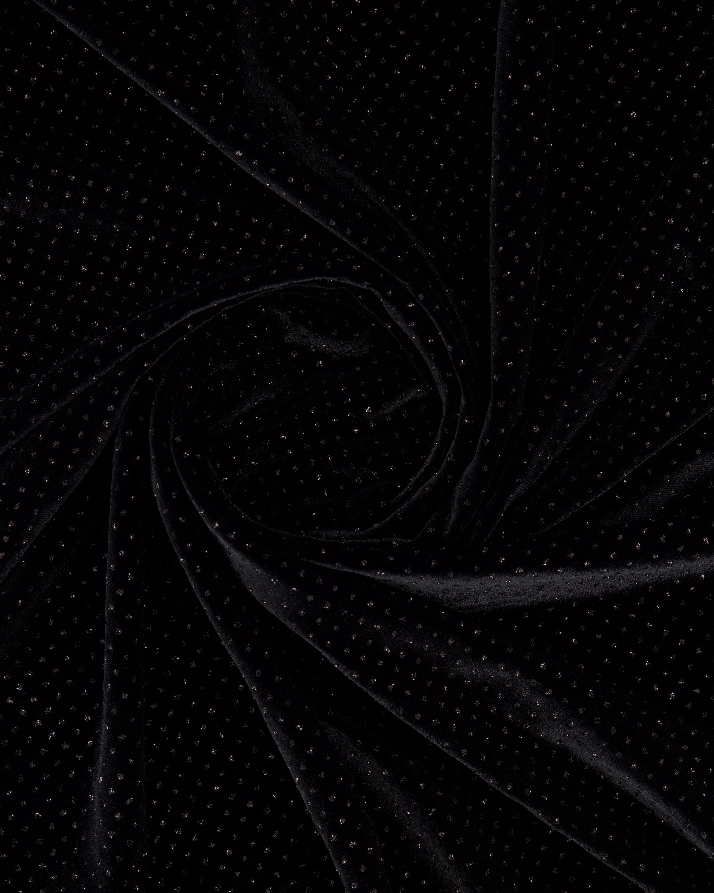 Zelouf Marlee Glitter Dot On Velvet , Sewing, DIY, Crafts Fabric by the ...