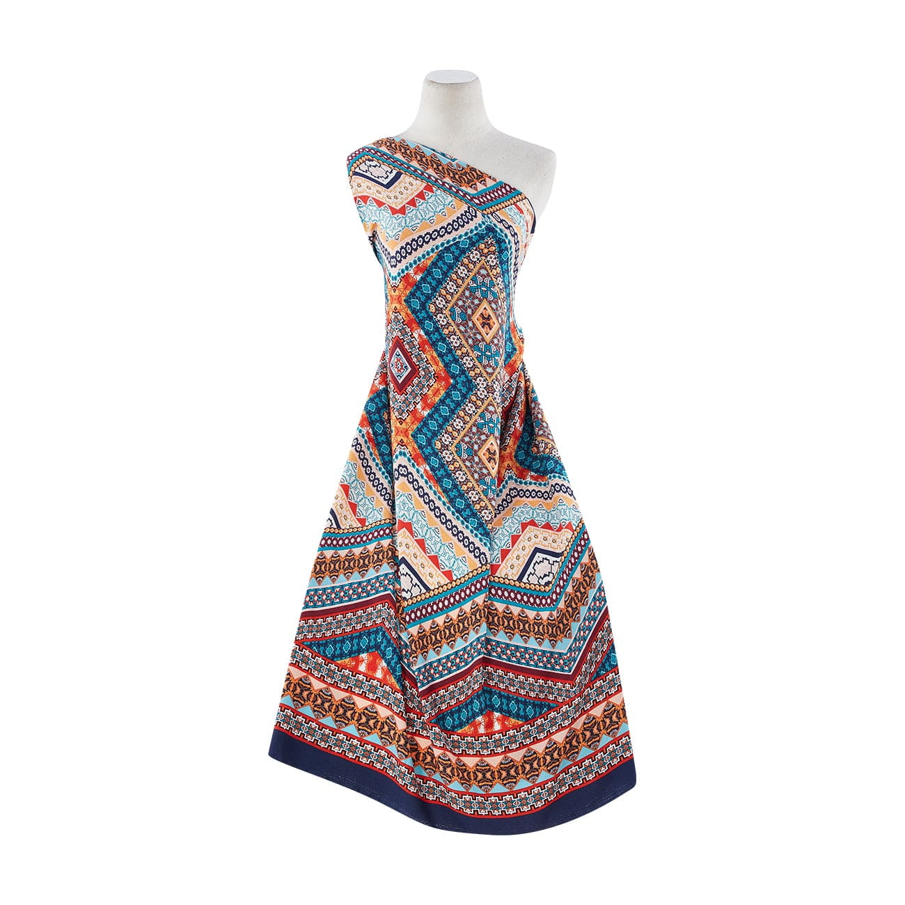 Zelouf Mayan Double Border Print On Penelope Crepe , Sewing, DIY ...