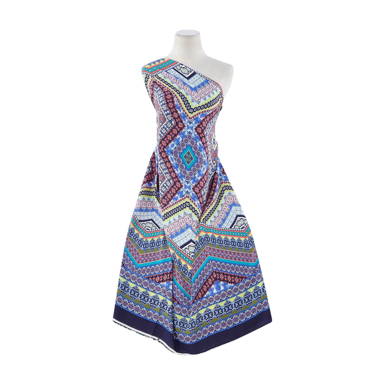 Zelouf Mayan Double Border Print On Penelope Crepe , Sewing, DIY ...