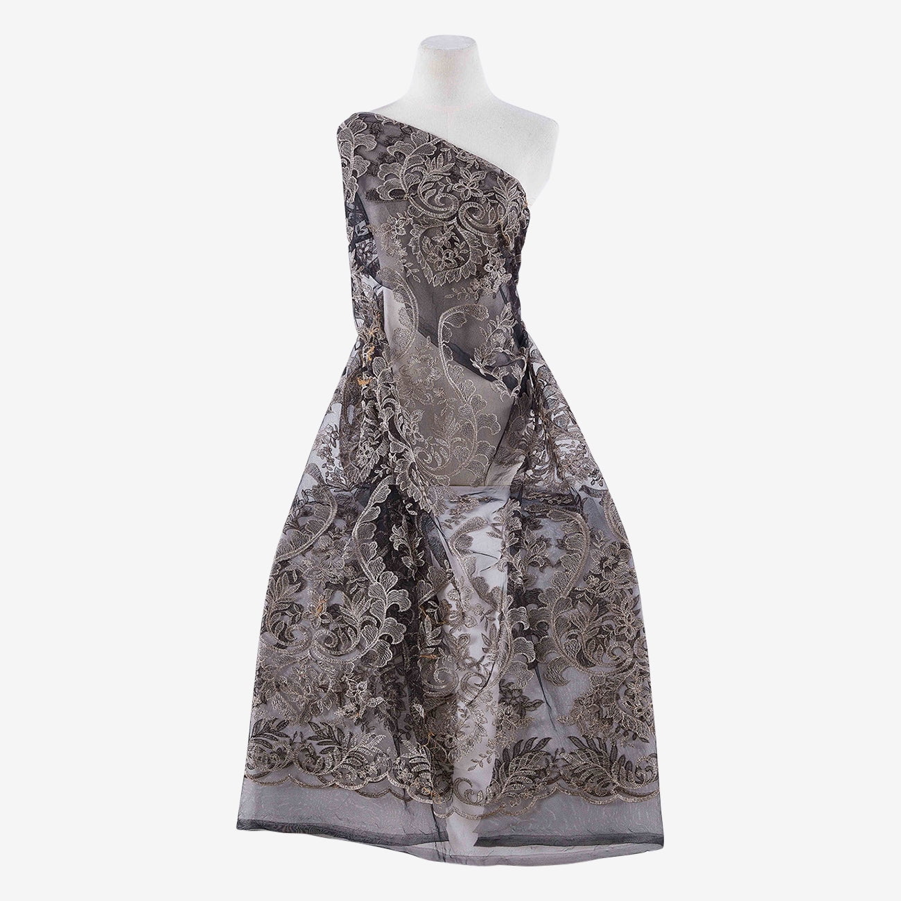 Zelouf Milan Metallic Yarn Emb On Mesh , Sewing, DIY, Crafts Fabric by ...